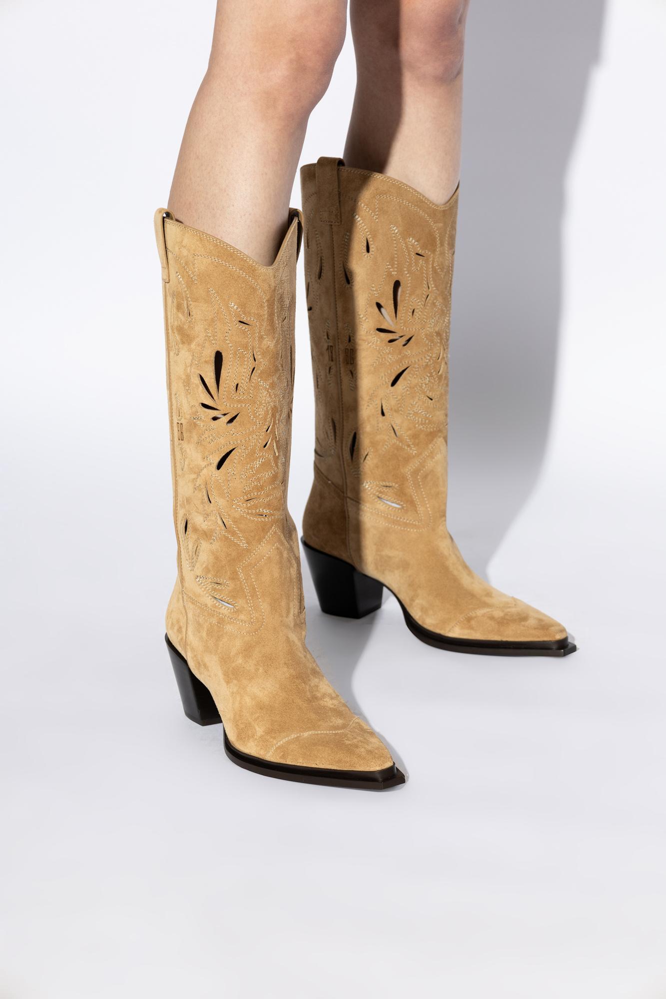 Jimmy Choo Heeled Cowboy Boots 'Cece' in White | Lyst