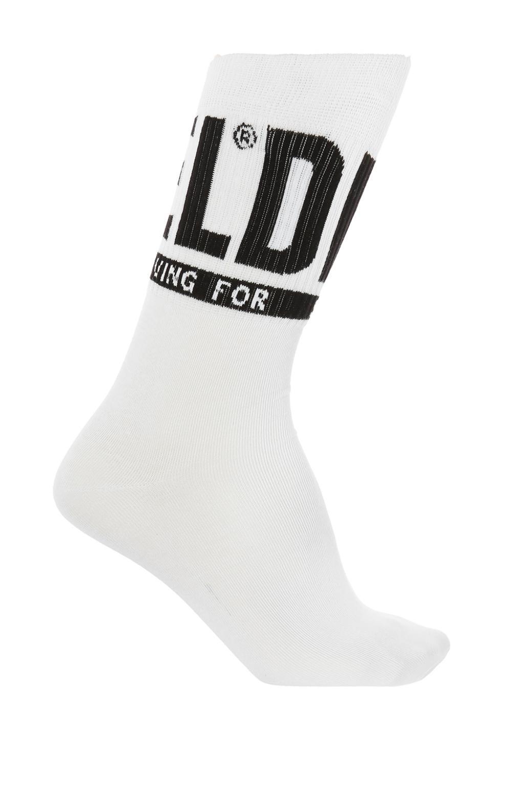 DIESEL Cotton Socks Three-pack White for Men - Lyst