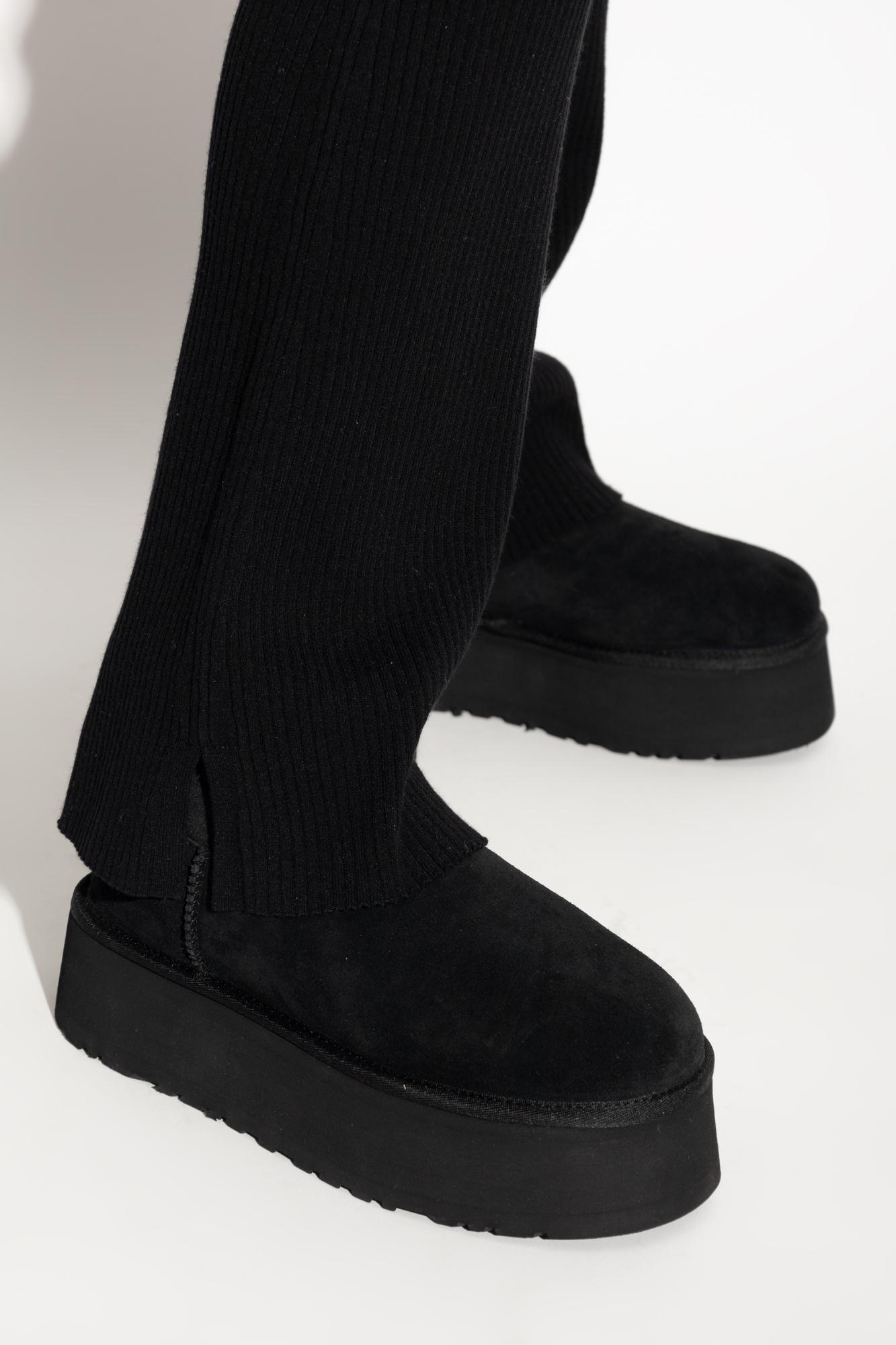 UGG Platform Snow Boots Classic Mini Dipper in Black | Lyst