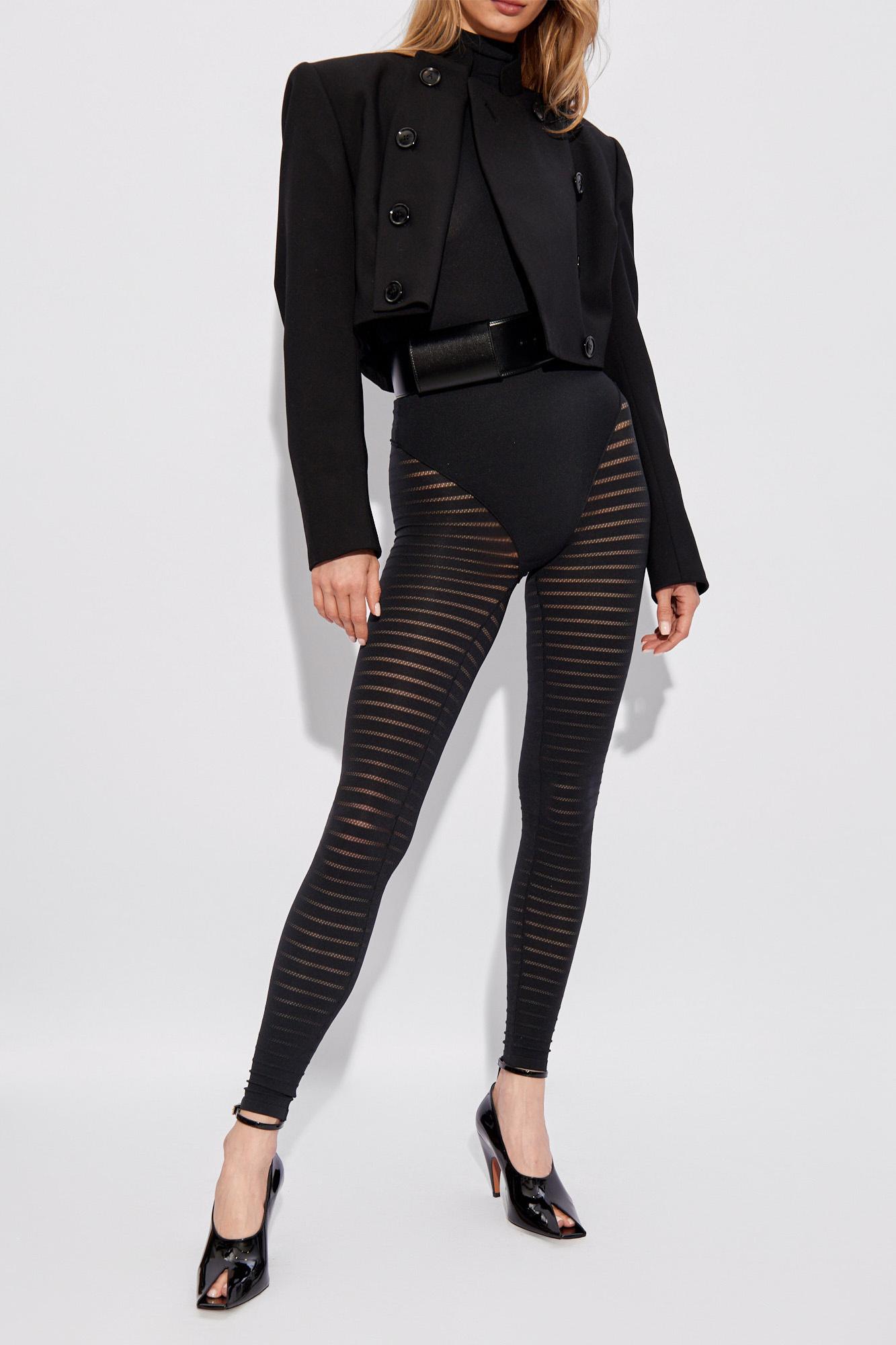 Alaïa Transparent Leggings in Black | Lyst