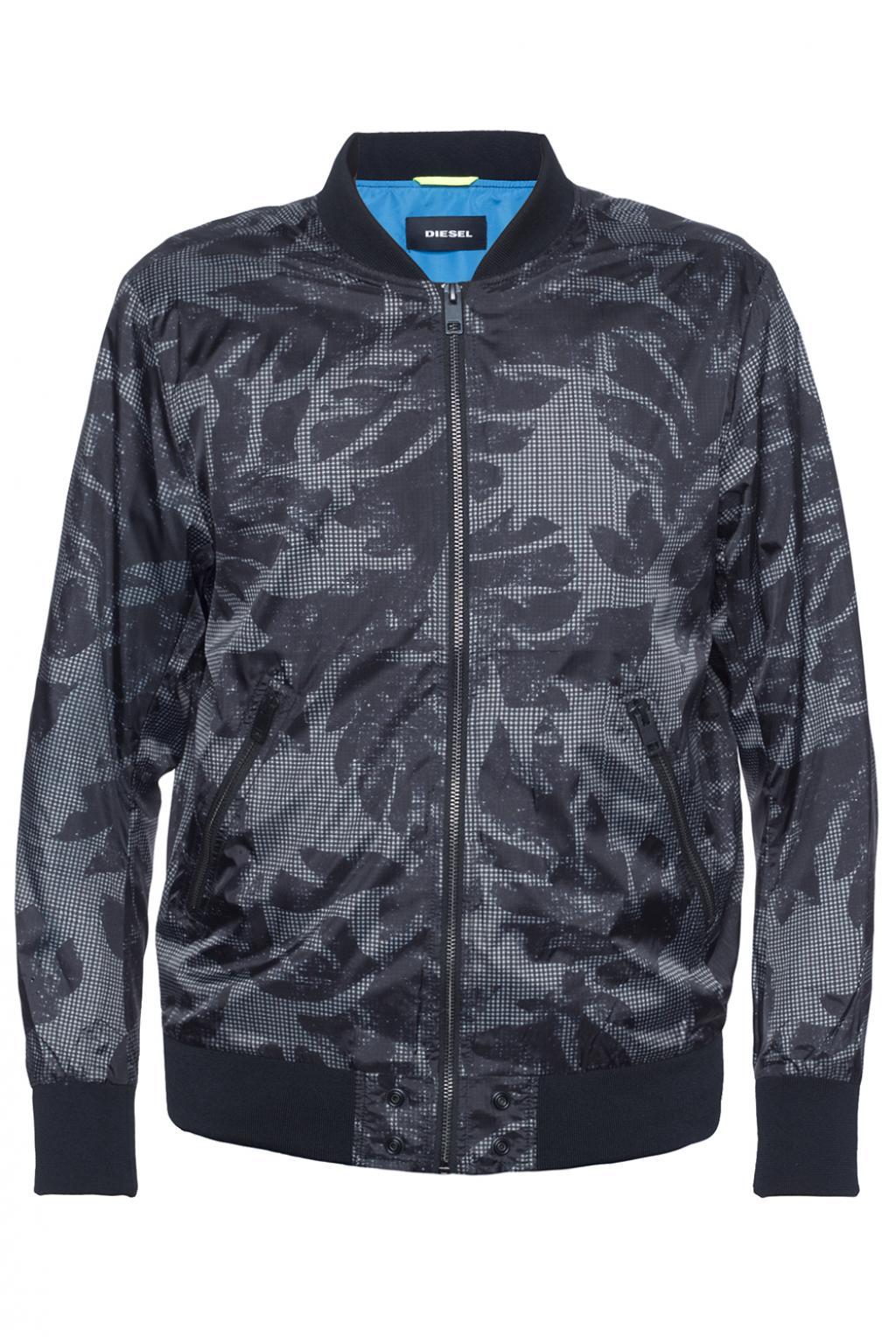 DIESEL Synthetic Bomber Jacket in Blue for Men - Lyst