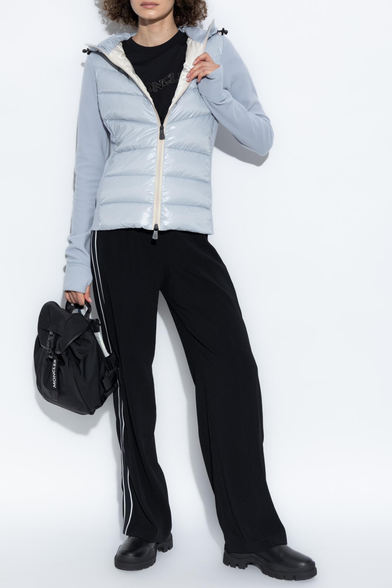 Moncler Quilted Down Tailored Hooded Jacket in Blue | Lyst