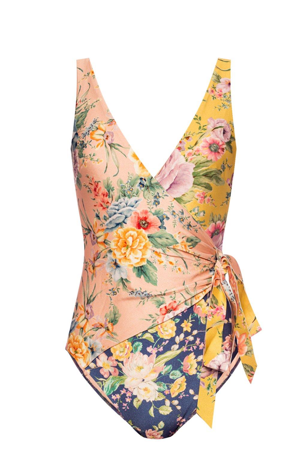 Zimmermann Synthetic Patterned One-piece Swimsuit Multicolour - Lyst