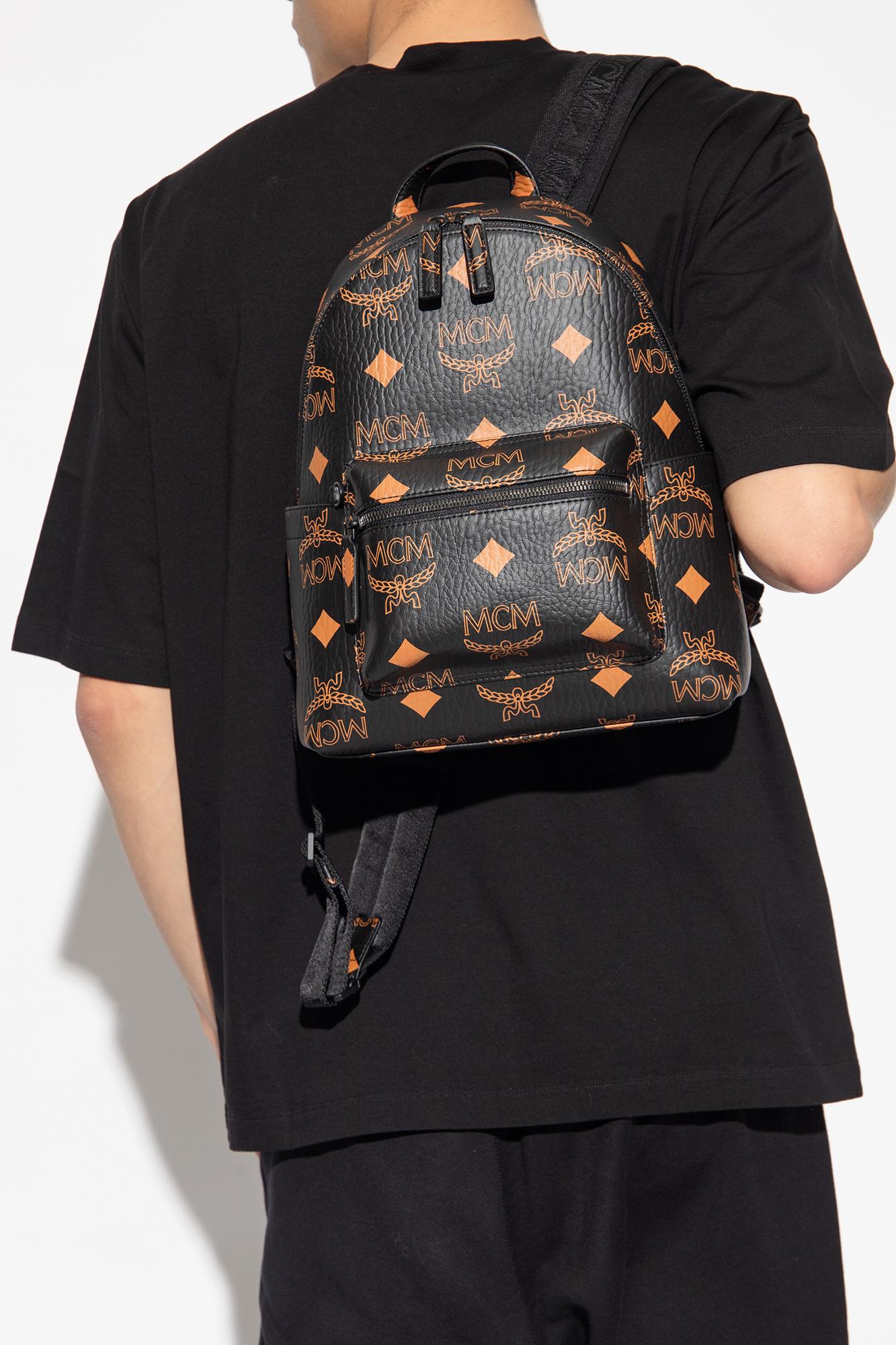 MCM Backpack With Logo in Black | Lyst MCM Backpack With Logo in Black | Lyst