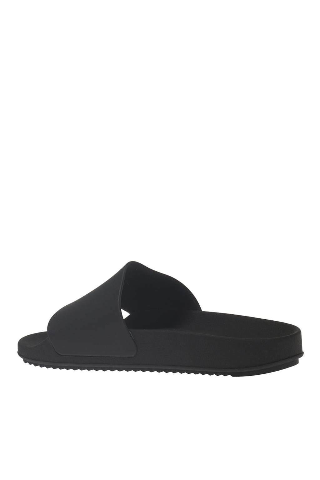 Rick Owens Drkshdw Rubber Slippers With A Convex Logo in Grey Black ...