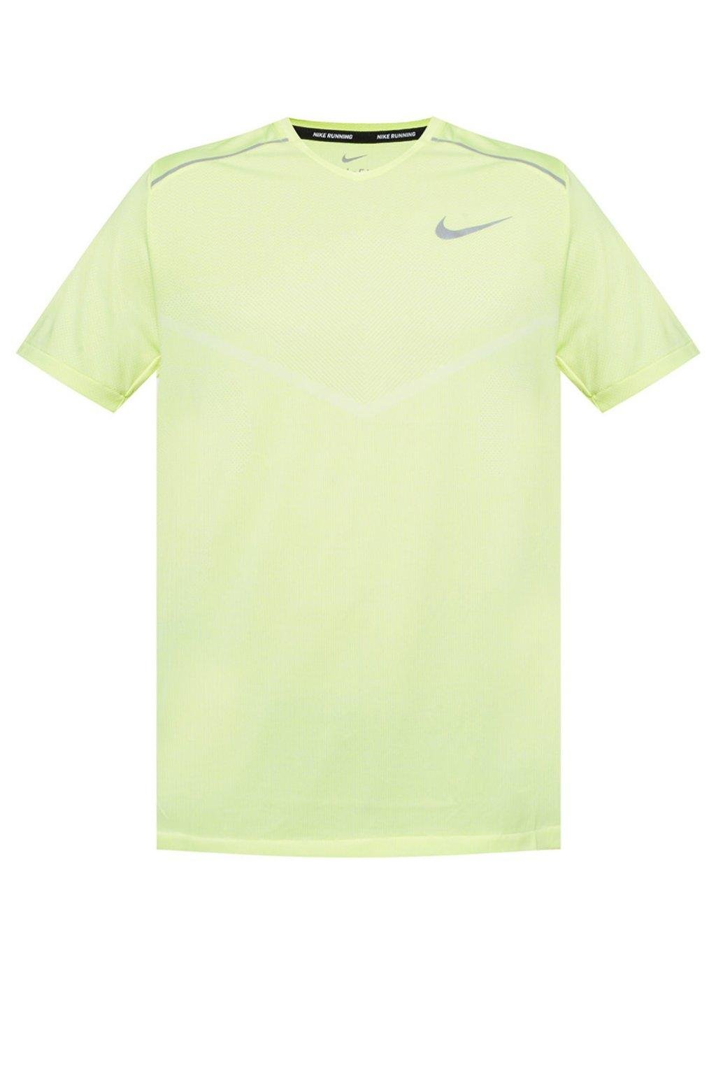 Nike Synthetic Logo-printed T-shirt in Neon (Yellow) for Men - Lyst
