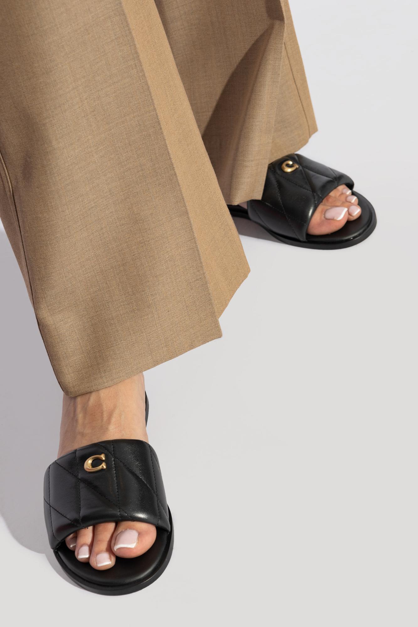 COACH Holly Slippers in Black | Lyst