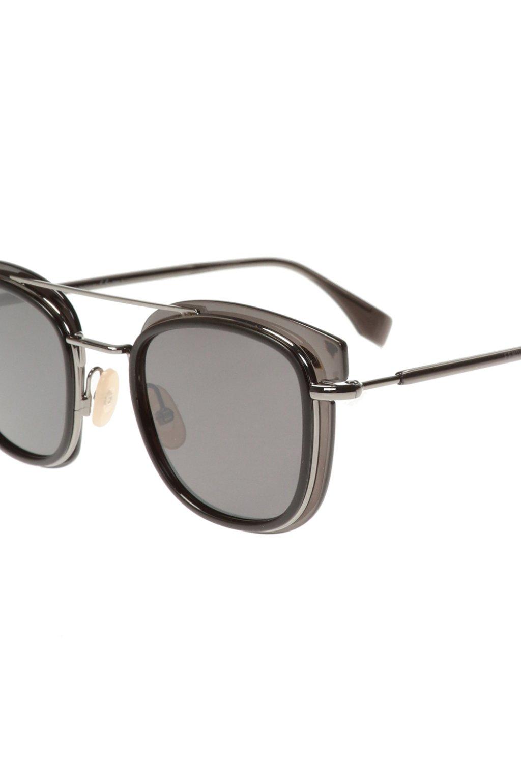Fendi Logo Sunglasses Black For Men Lyst