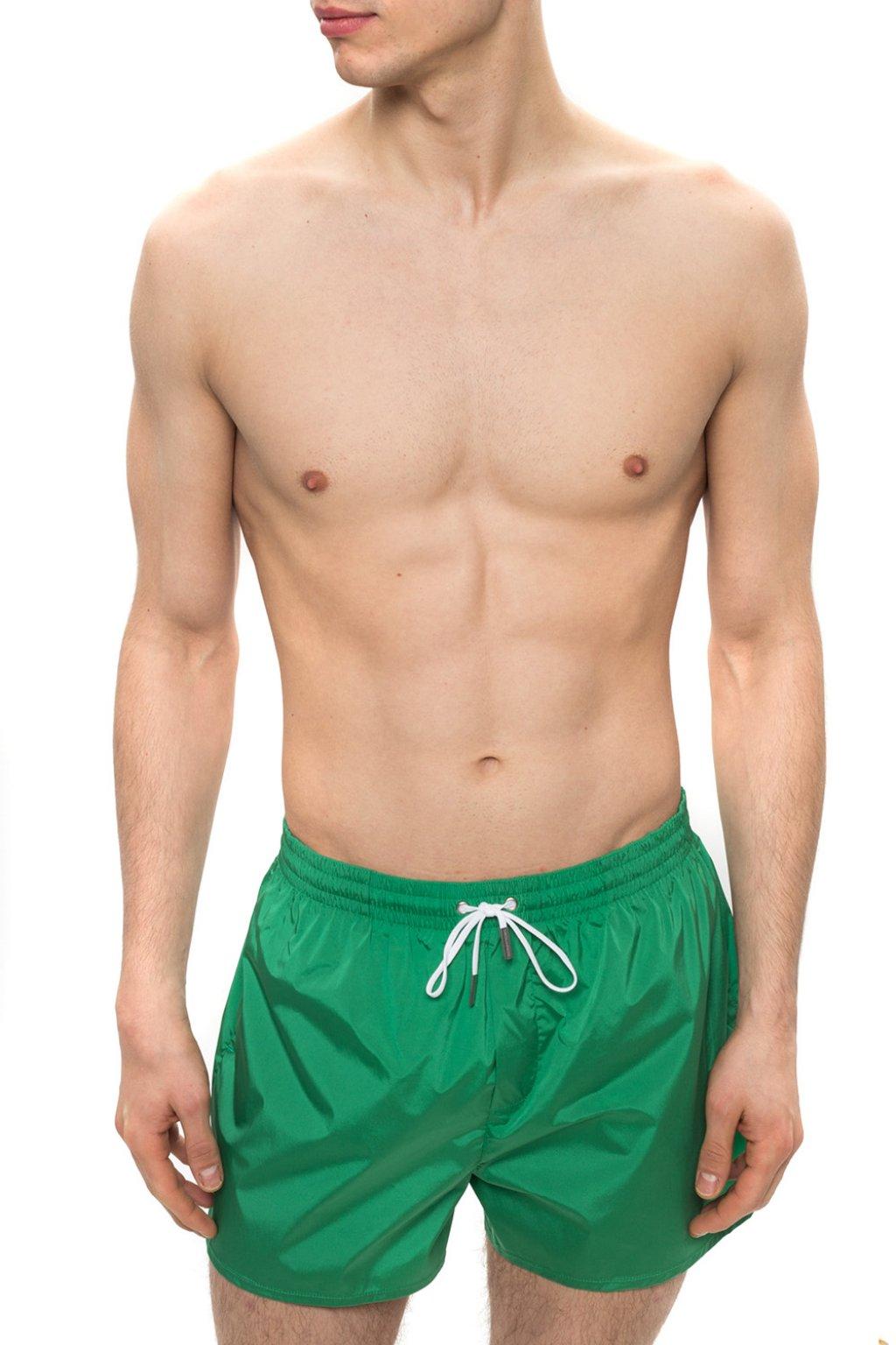 DSquared² Synthetic Logo Swim Shorts in Green for Men - Save 50% - Lyst