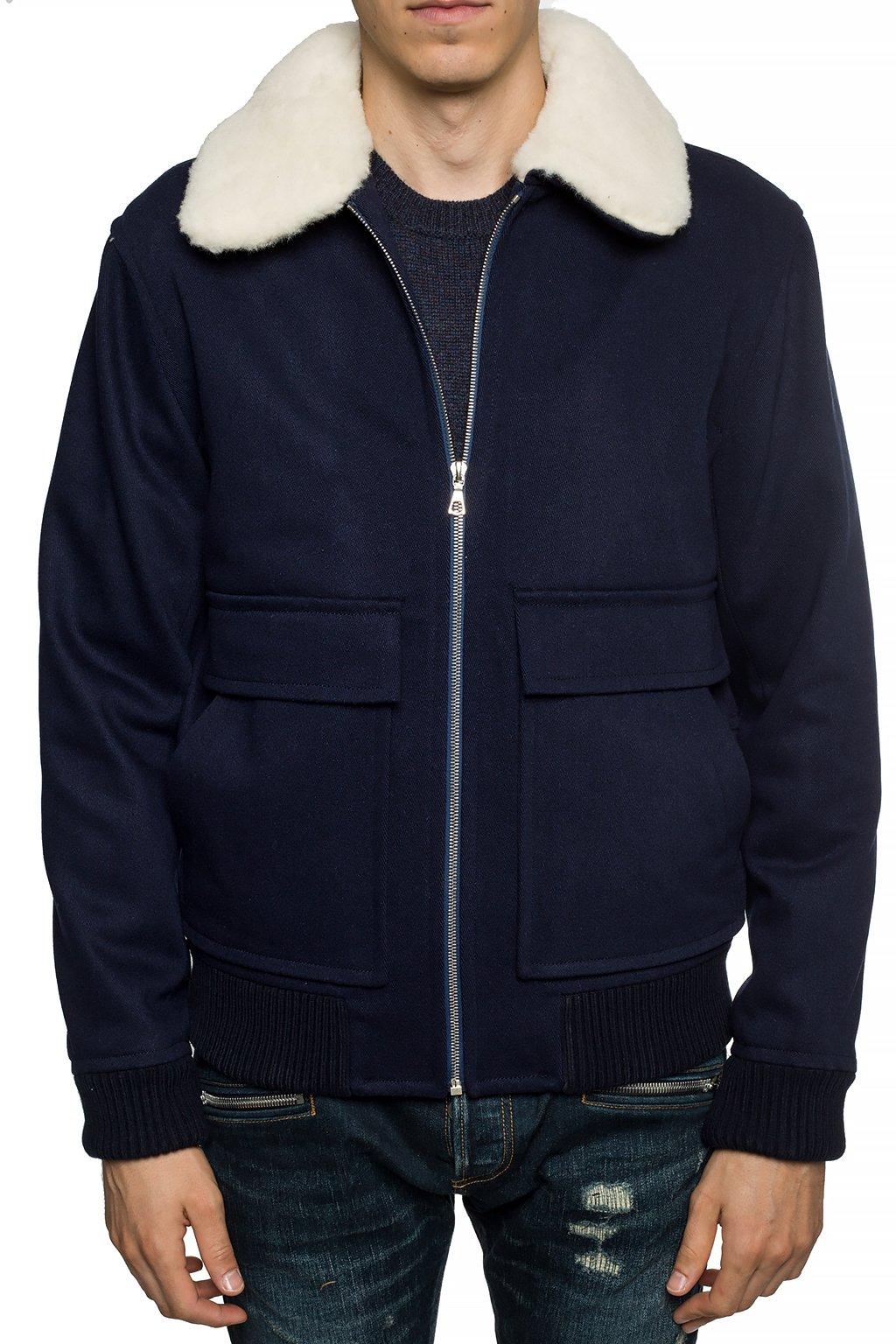 A.P.C. Wool Jacket in Navy Blue (Blue) for Men - Lyst