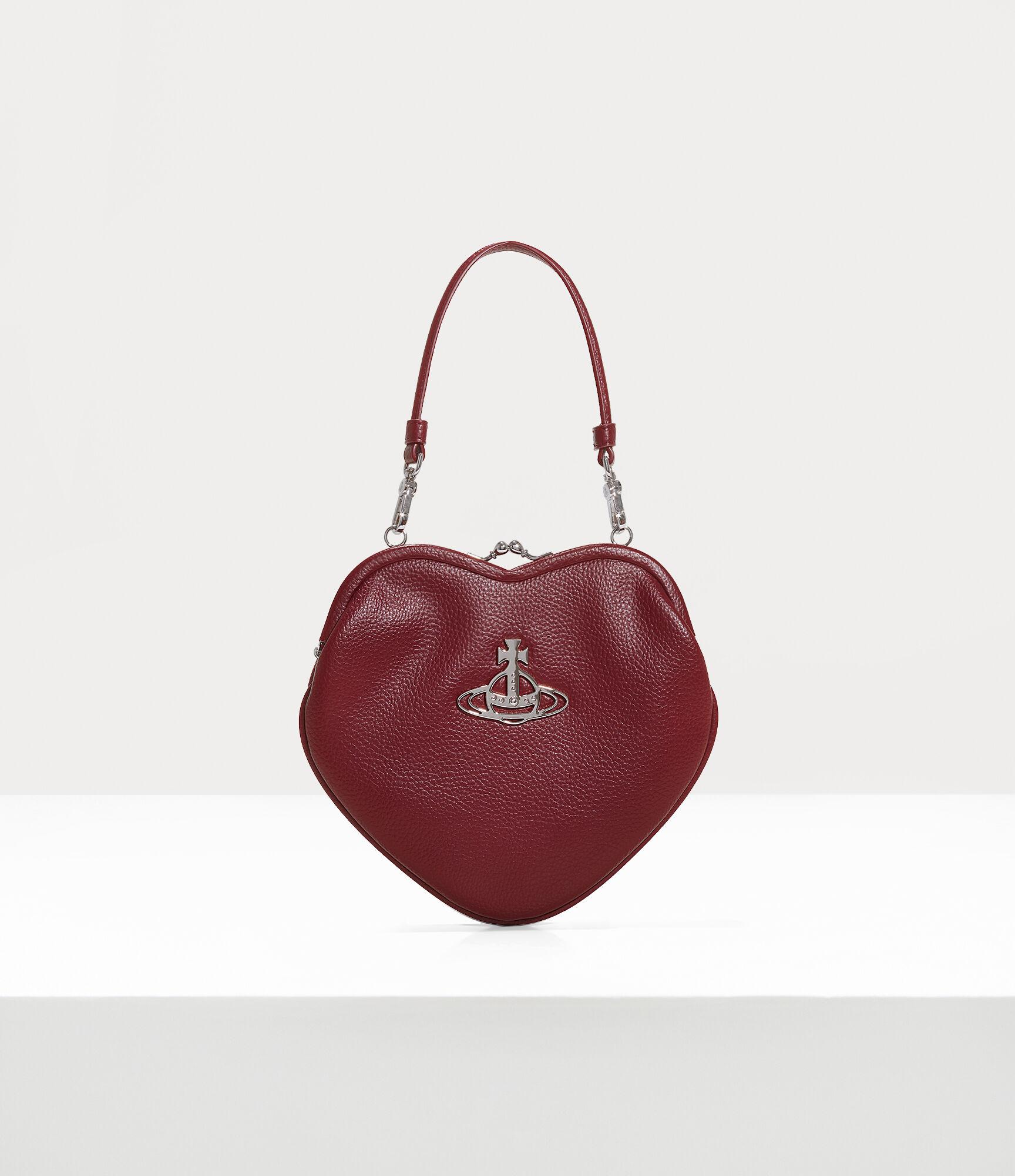 Vivienne Westwood Belle Heart Frame Purse Faux Leather Burgundy One ...
