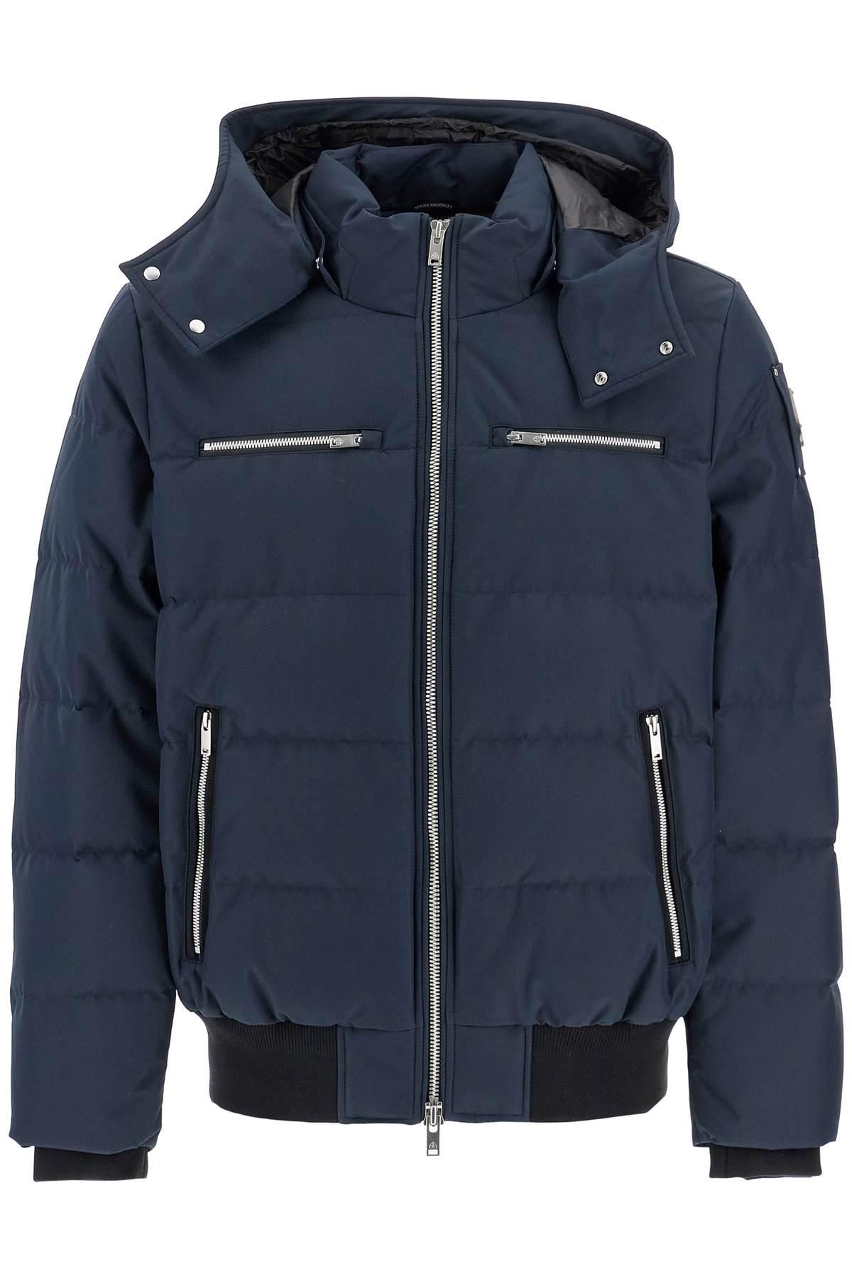 Moose Knuckles Quilted Down Bomber Jacket in Blue for Men | Lyst
