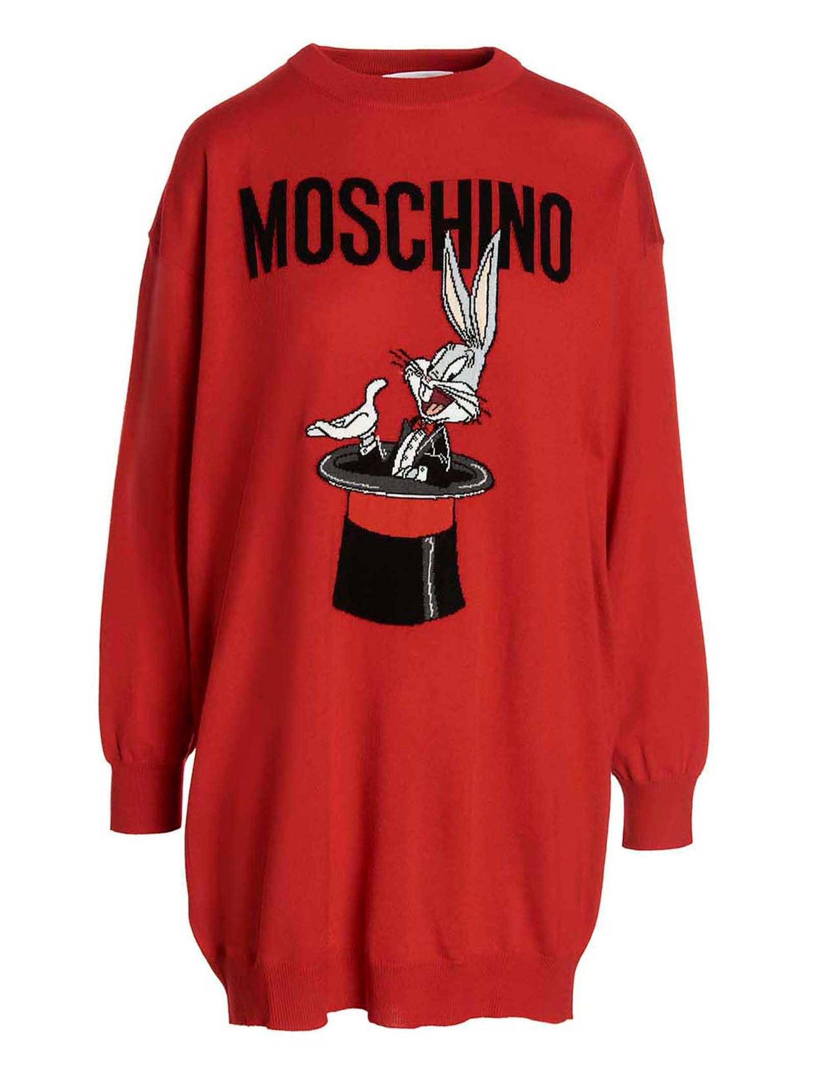 Moschino 'bugs Bunny' Dress in Red | Lyst
