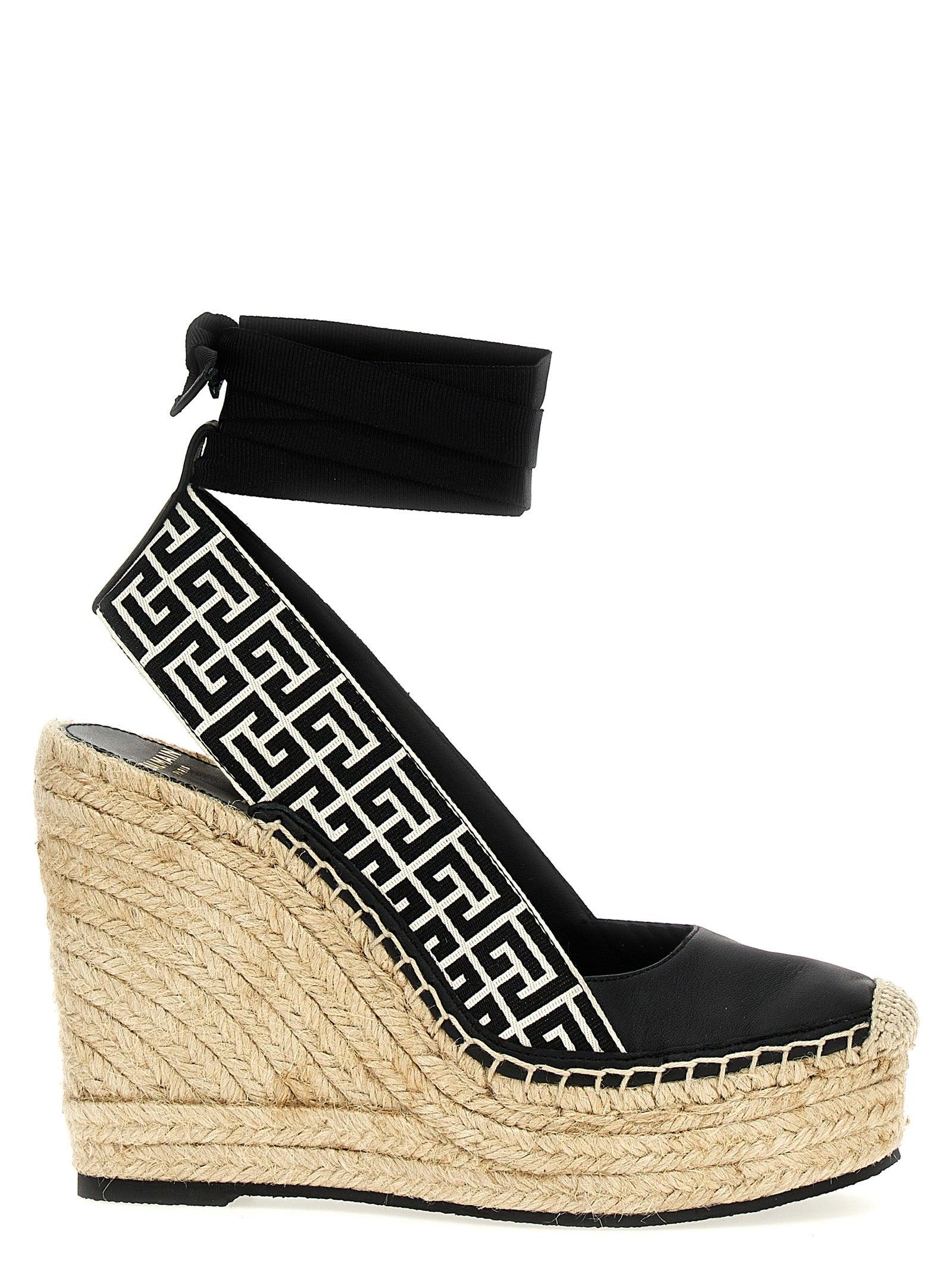 Balmain Alex Wedges in Black | Lyst