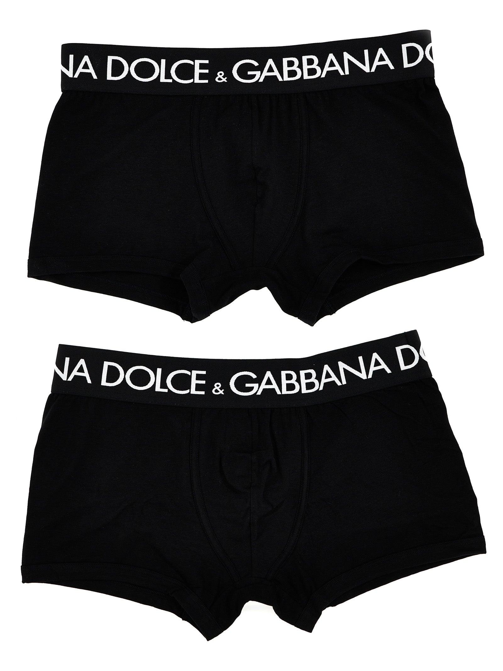Dolce & Gabbana 2-Pack Logo Boxer Boxer in Black for Men | Lyst