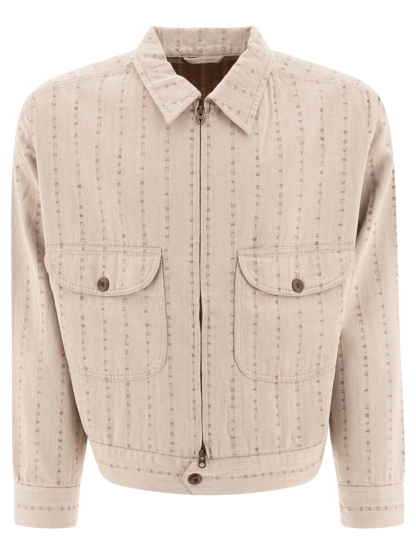 Human Made Herringbone Jackets in Natural for Men | Lyst