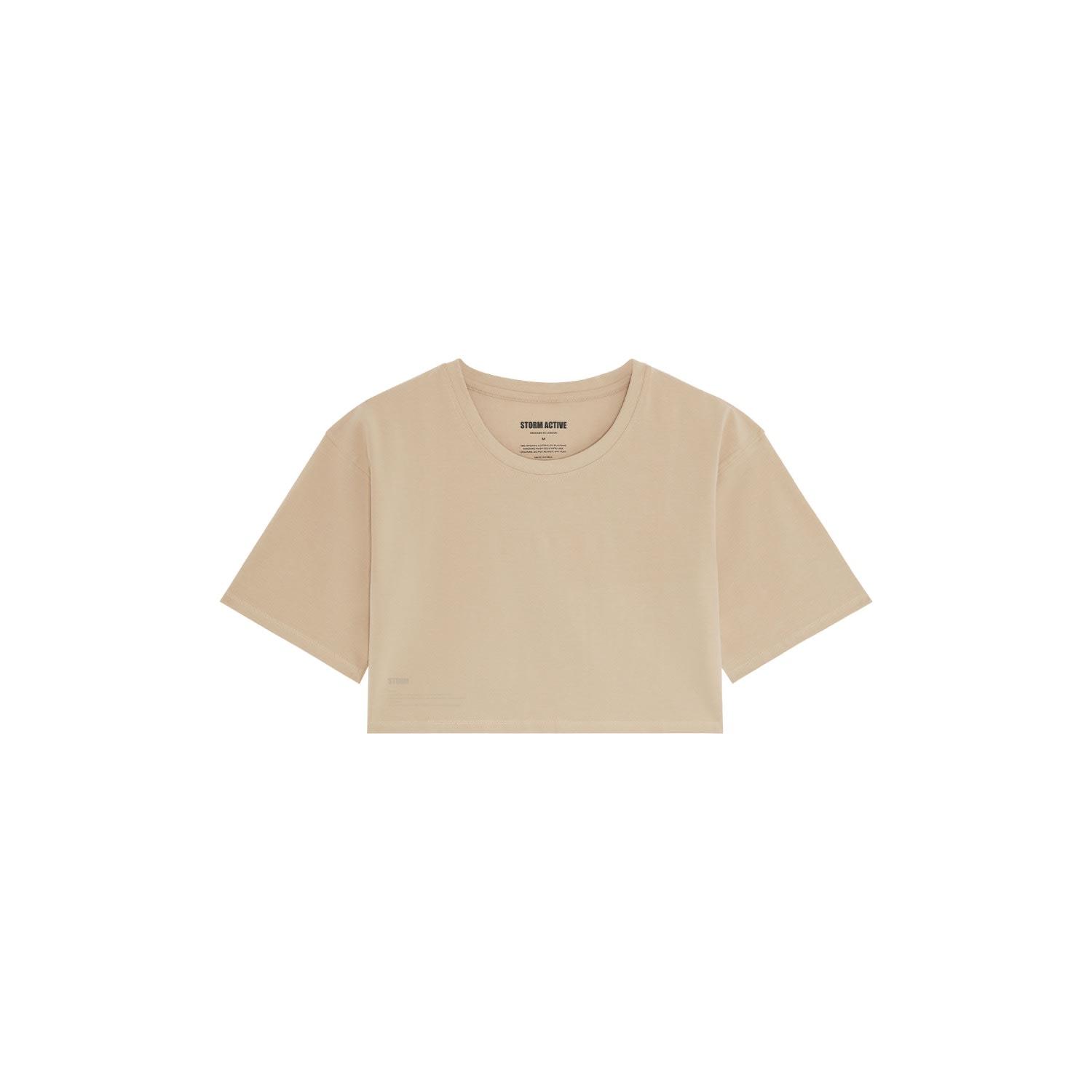 Storm Neutrals Easy Crop Top Sand in Natural | Lyst