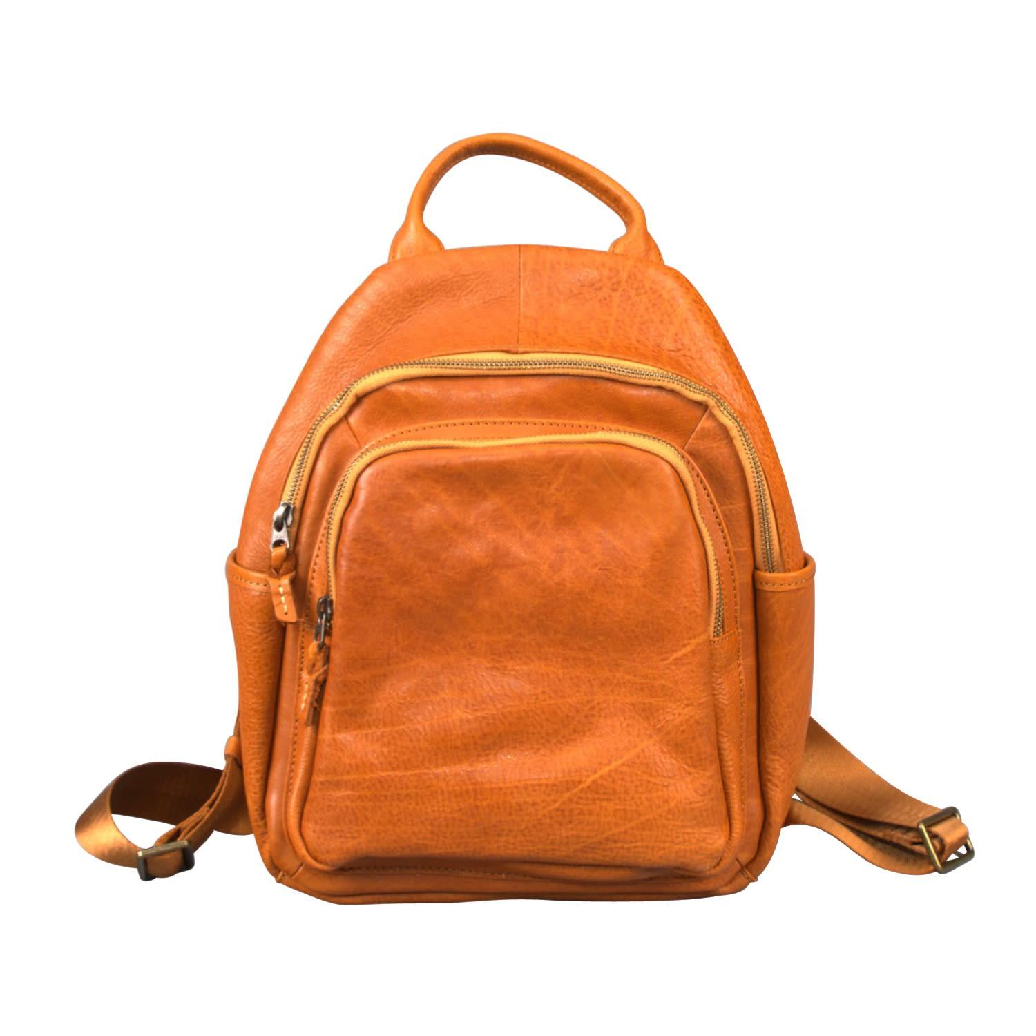 Rimini Leather Backpack 'greta' in Orange | Lyst