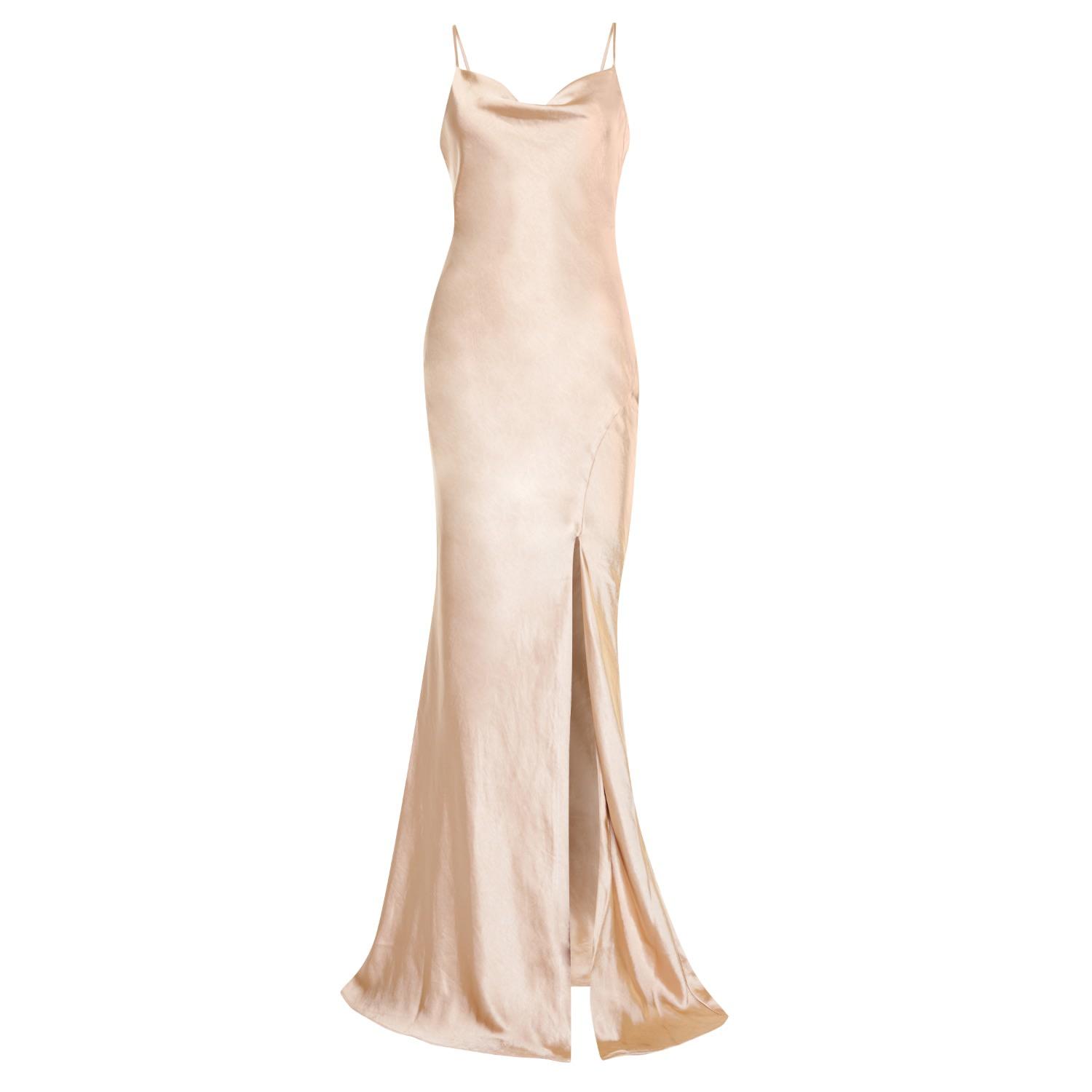 Champagne Gold Satin Dress Dresses Images 2022
