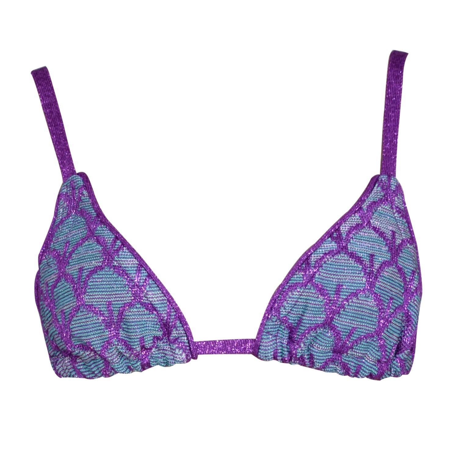 Maria Aristidou Amara Triangle Bikini Top in Purple | Lyst
