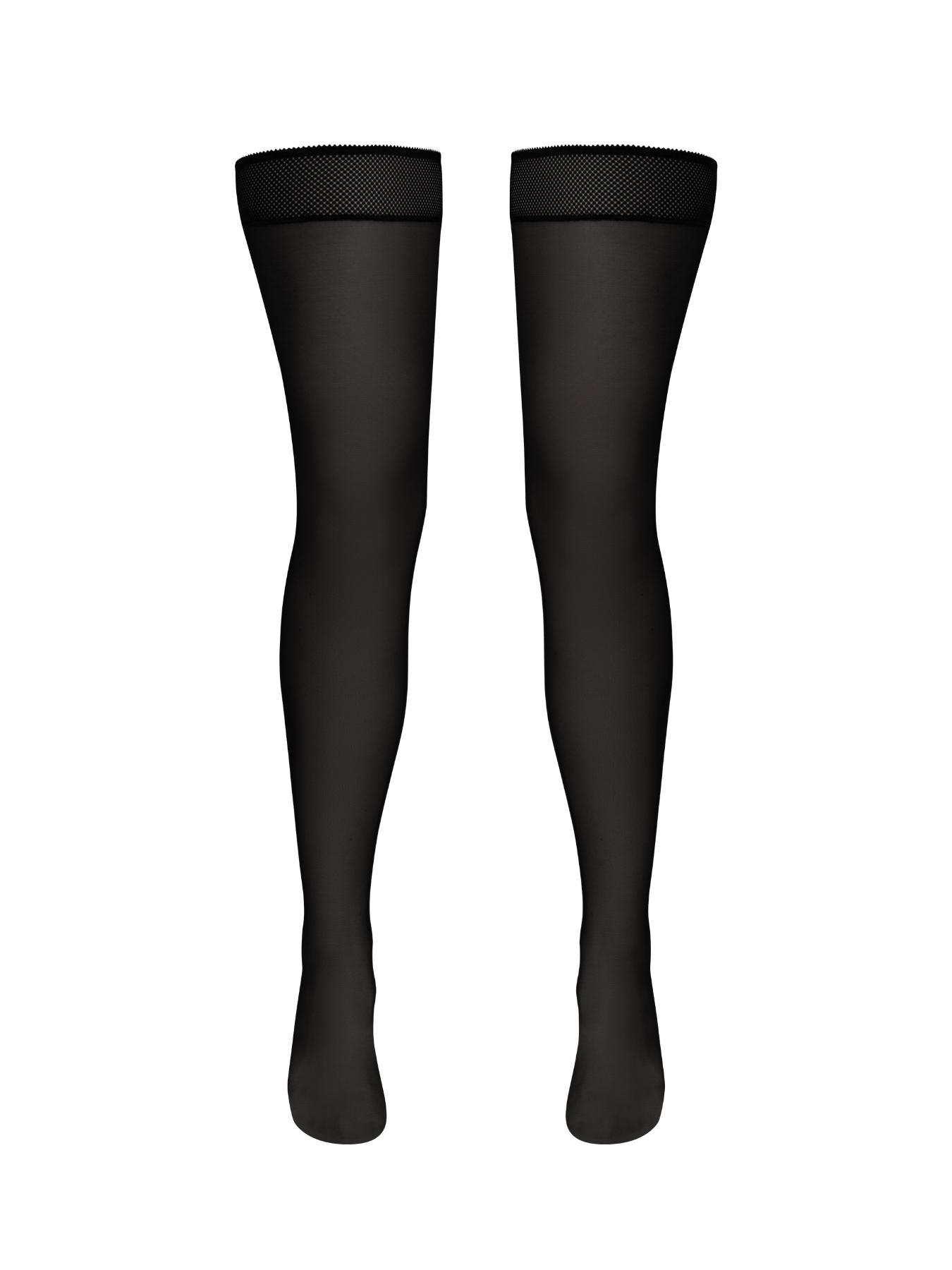 BonBon Lingerie Tru Mesh Stockings in Black | Lyst
