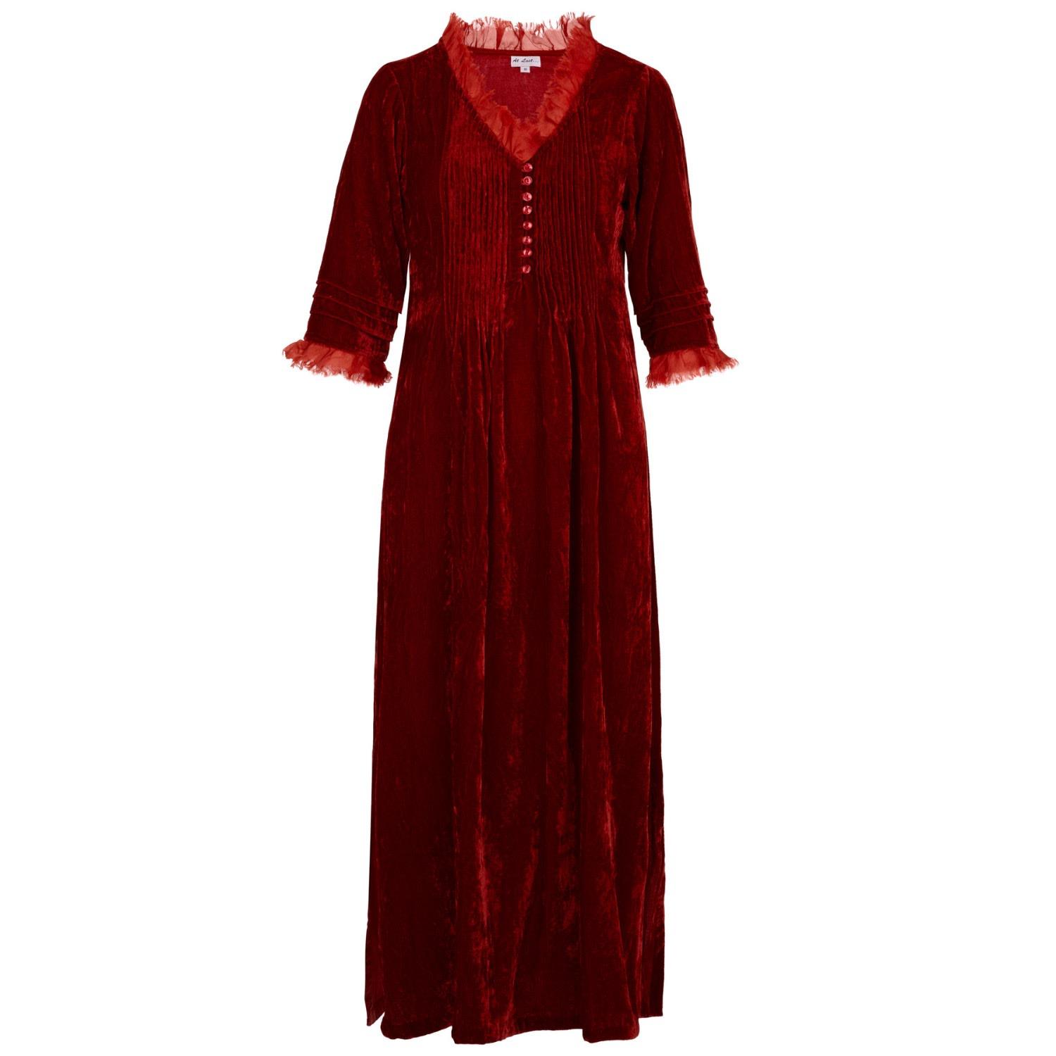 At Last Silk Velvet Annabel Dress In in Red | Lyst