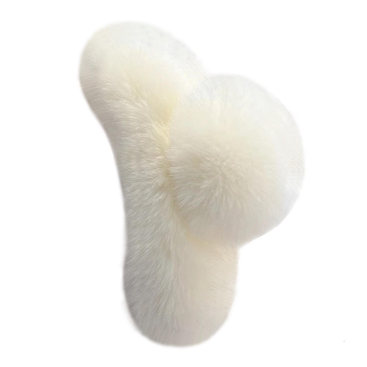 Earth Body Neutrals Mar Fun Fur Hair Fastener in White | Lyst
