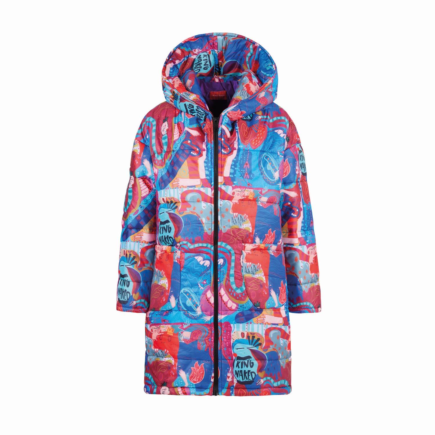 King Naked Monster Puffer Coat in Blue | Lyst