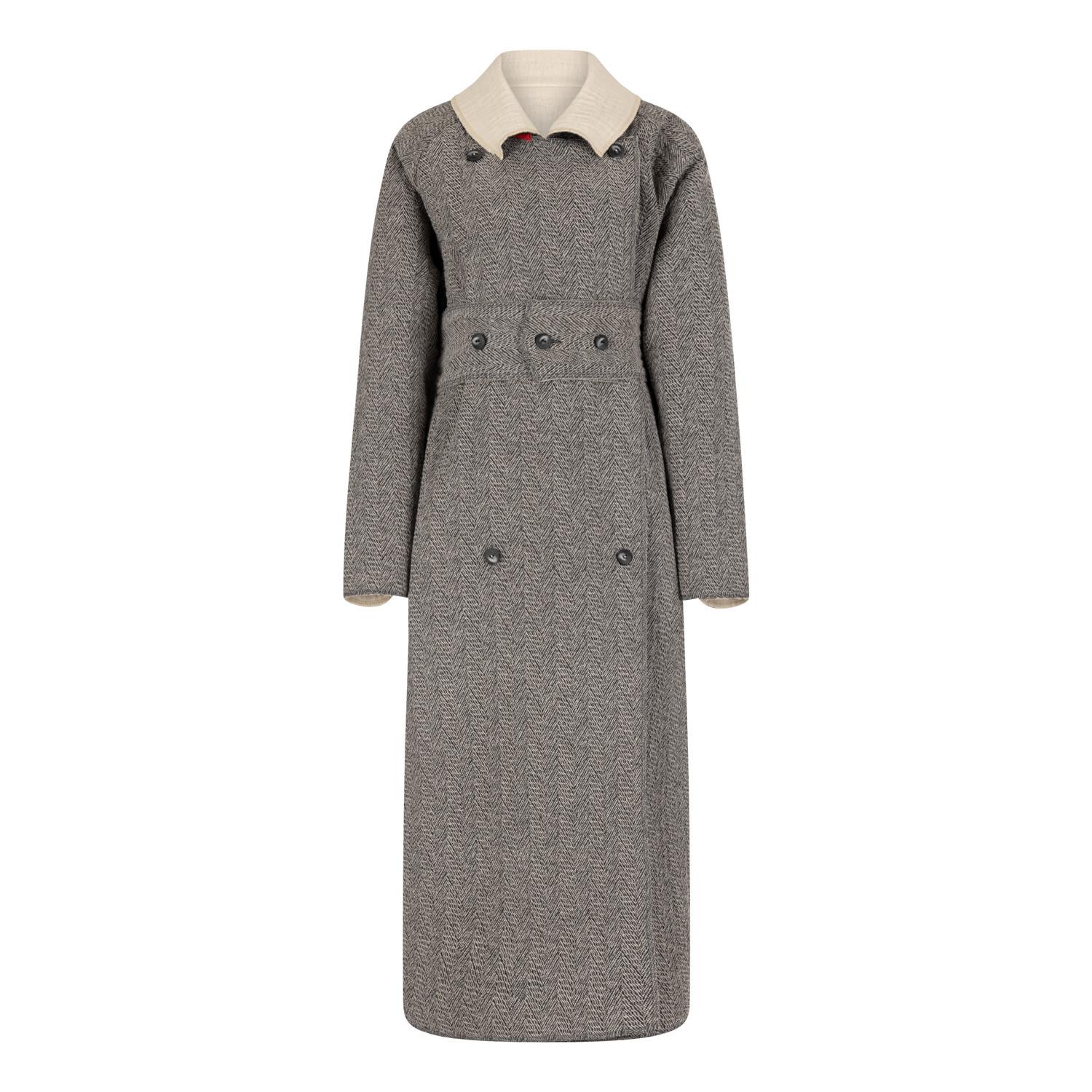 Clothes by Locker Room Oversized Two-Tone Wool-Blend Coat in Gray | Lyst