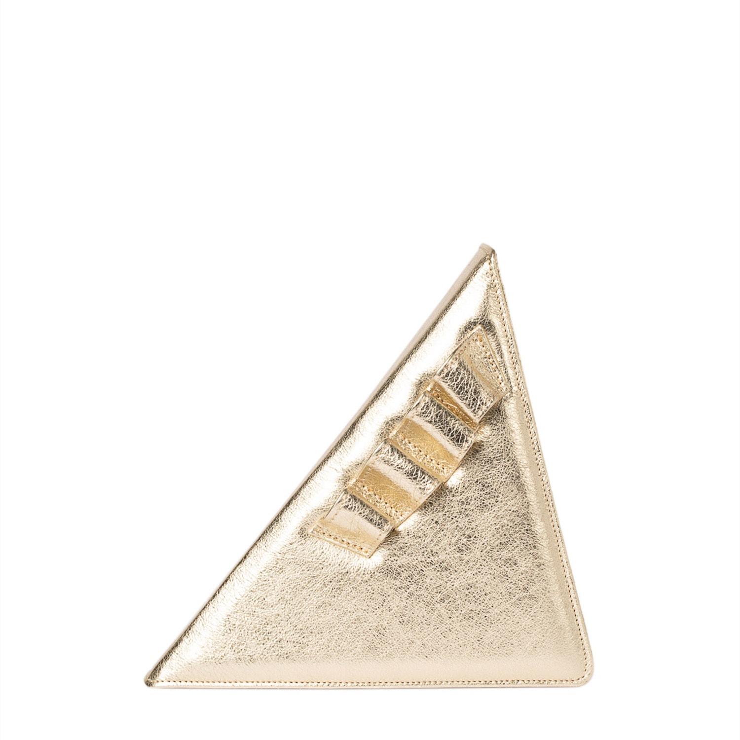 Laura Olaru Triangle Leather Bag in Natural | Lyst
