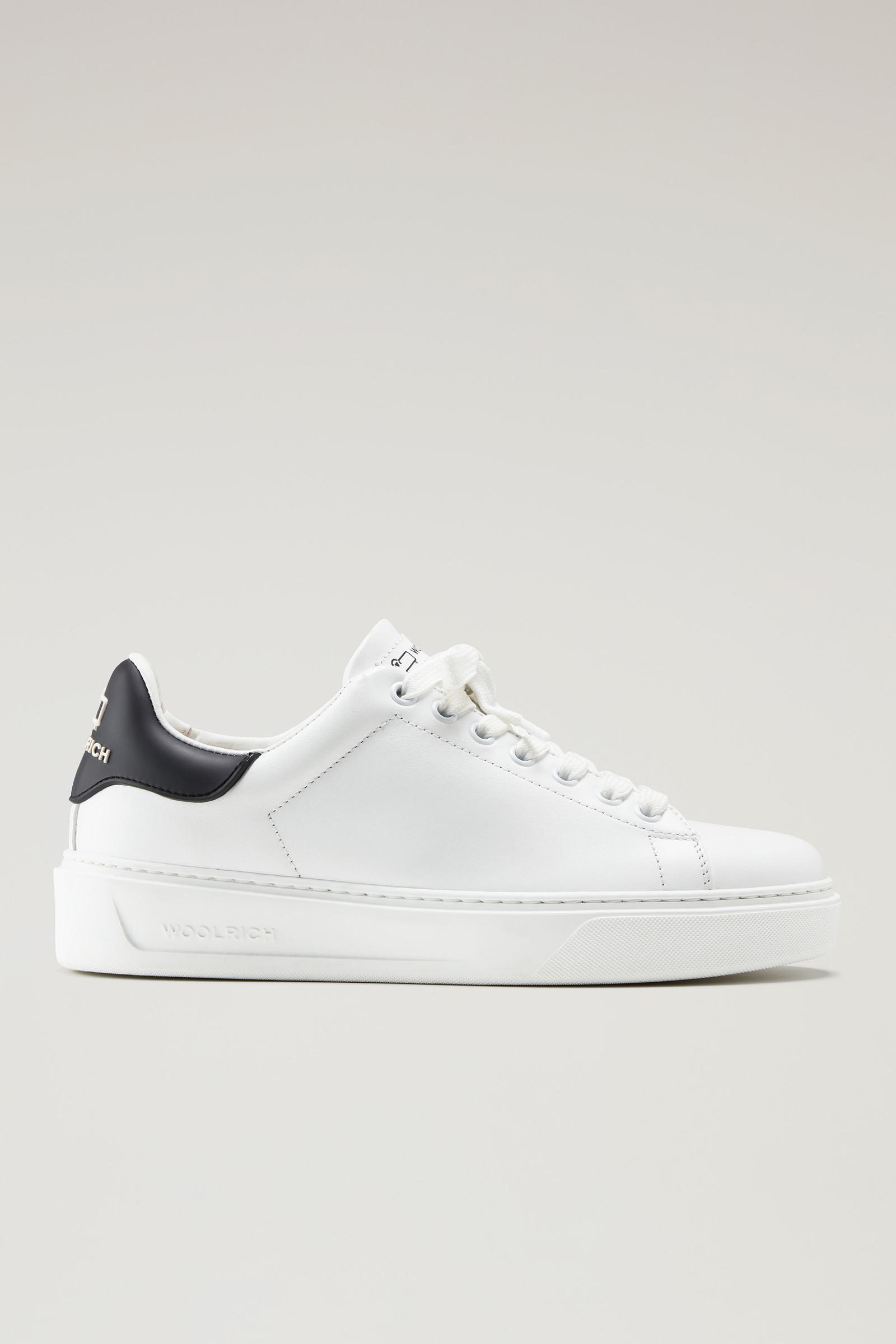 Woolrich Classic Court Sneakers In Soft Calf Leather With Contrast Rear ...