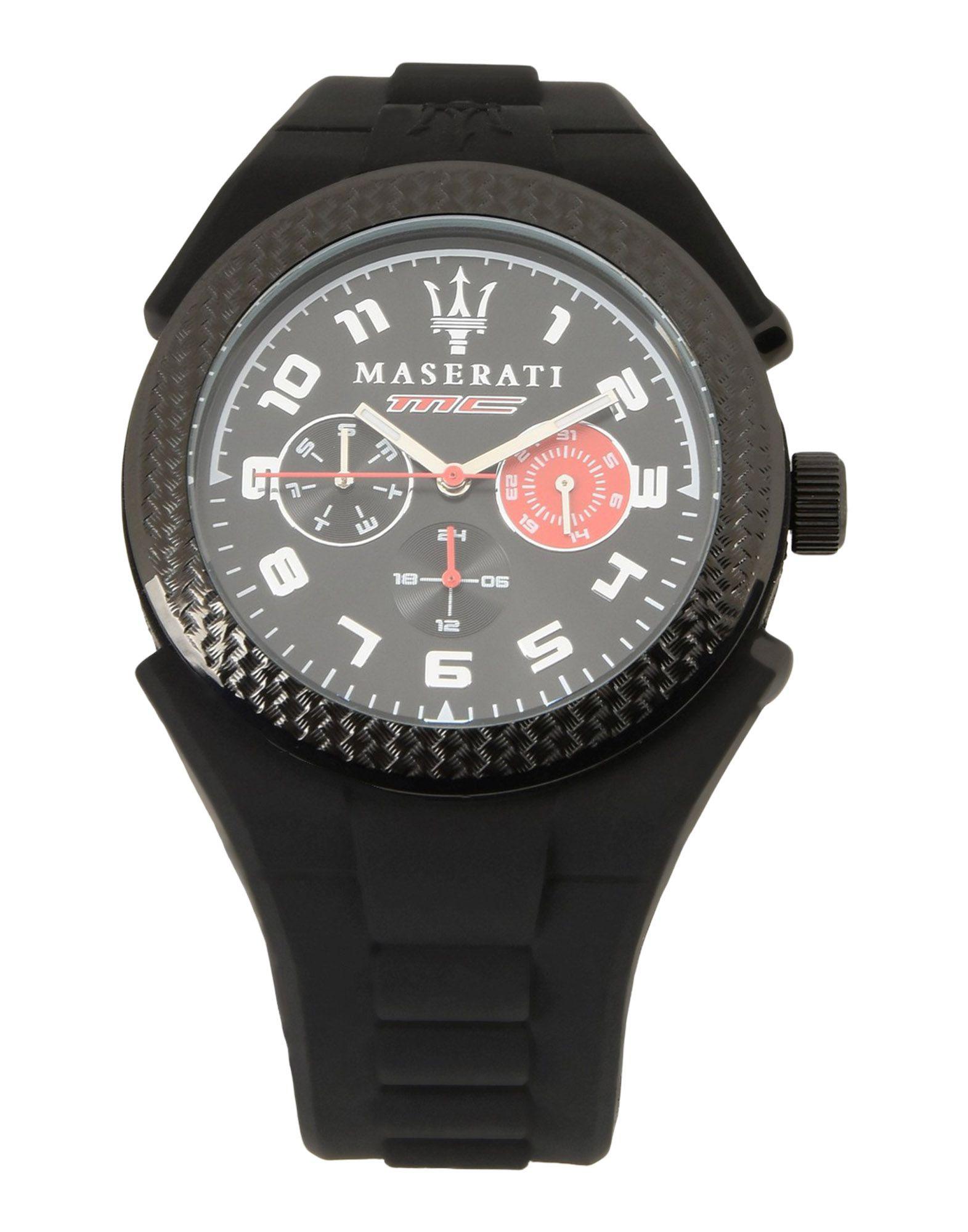 Maserati Rubber Wrist Watch in Black for Men - Lyst