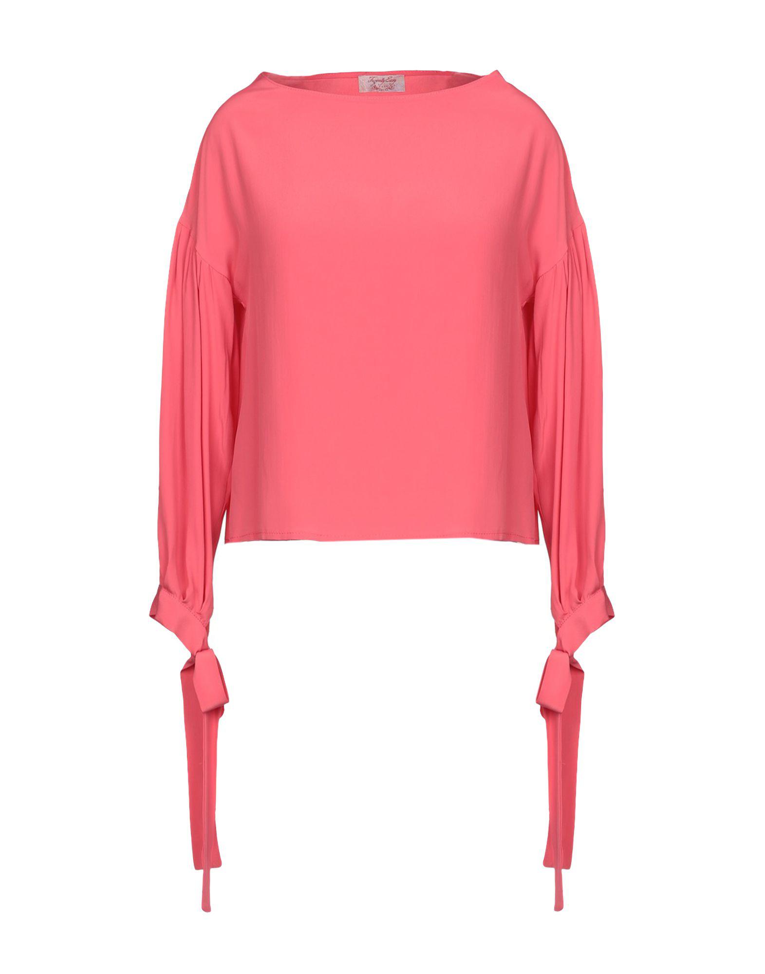Twenty Easy By Kaos Silk Blouse in Coral (Pink) - Lyst