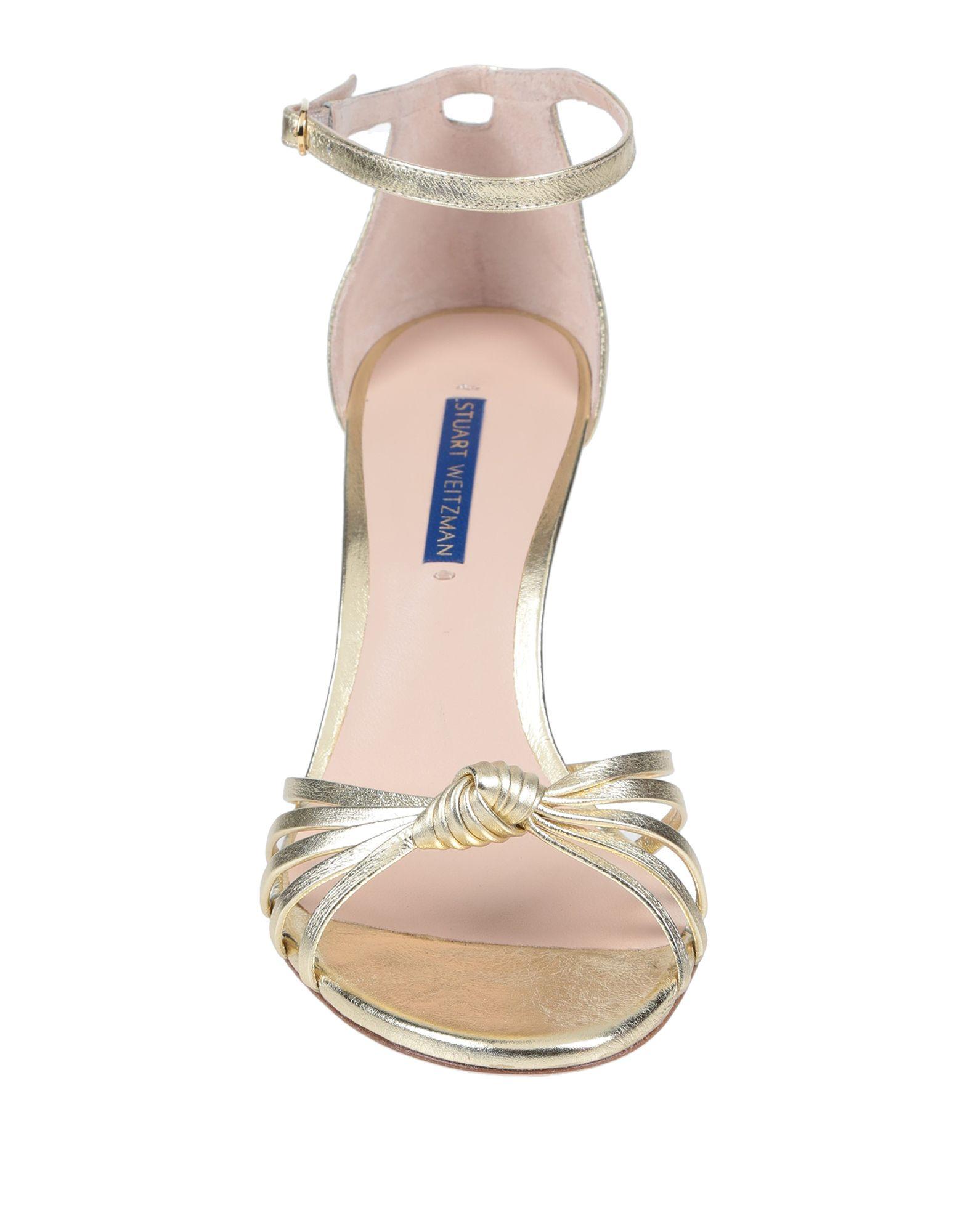 Stuart Weitzman Sandals in Gold (Metallic) - Lyst