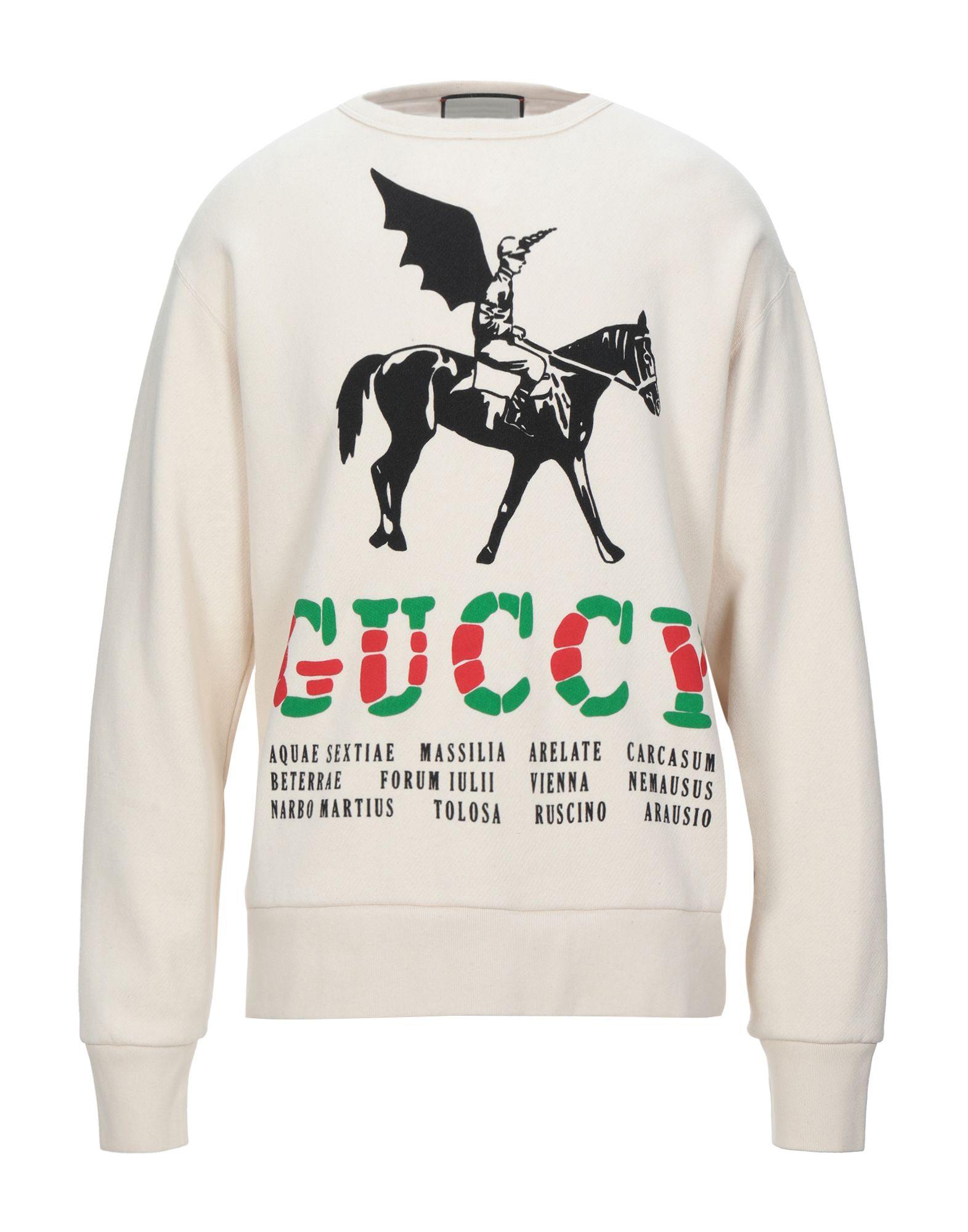 Gucci Fleece Sweatshirt in Ivory (White) for Men - Lyst