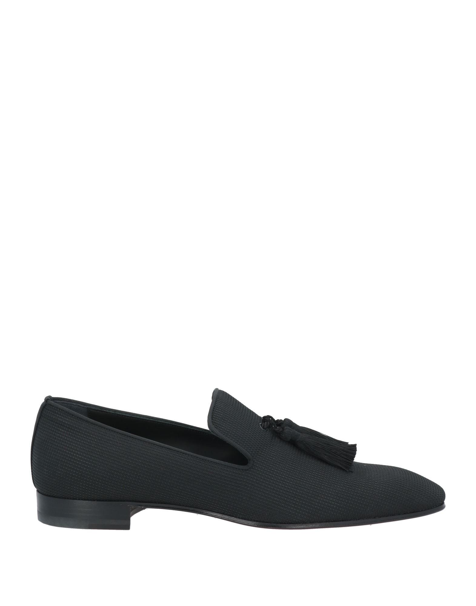 Christian Louboutin Loafers Textile Fibers in Black for Men | Lyst