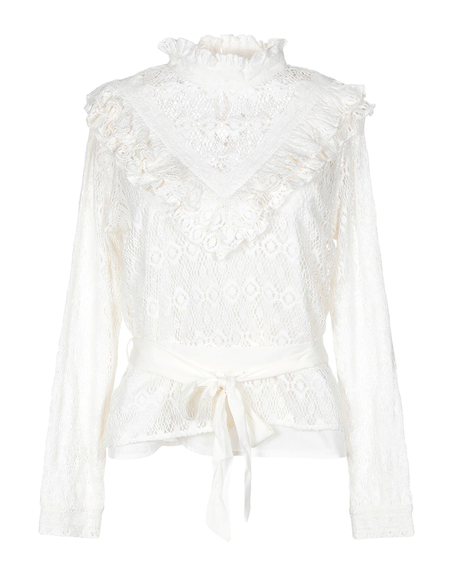 Maje Lace Blouse in White - Lyst