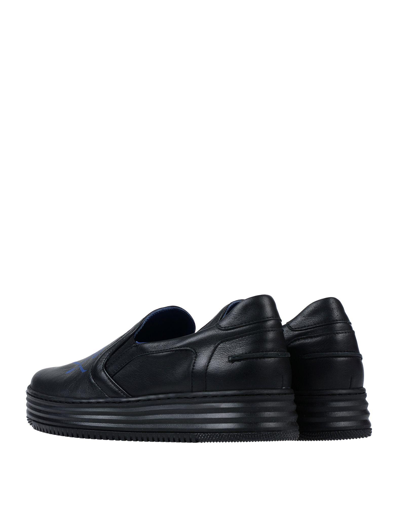 A.Testoni Leather Low-tops & Sneakers in Black - Lyst