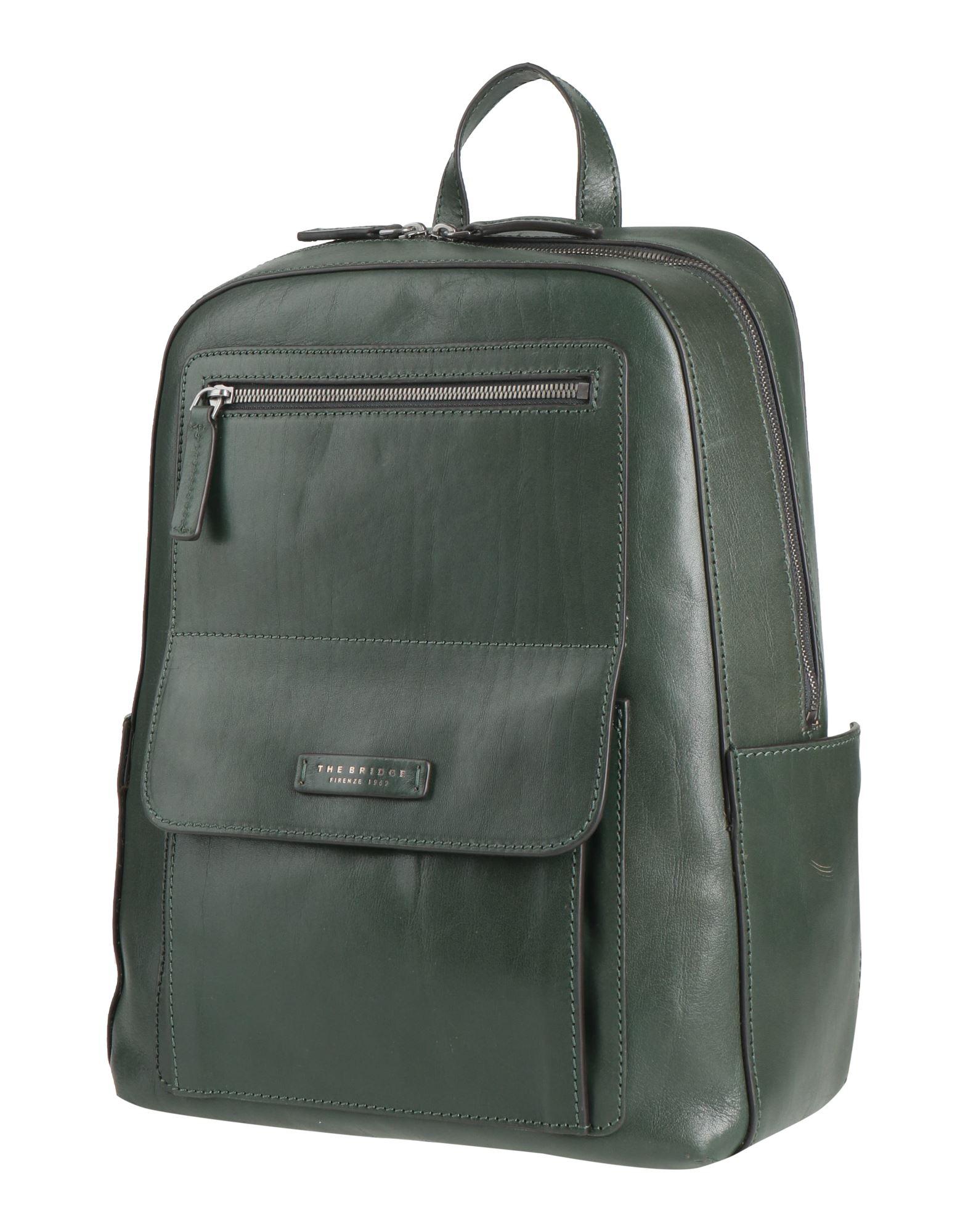 The Bridge Dark Backpack Leather in Green for Men | Lyst