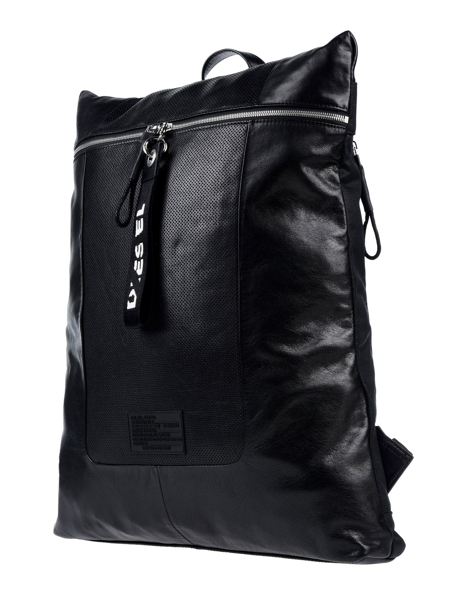 DIESEL Leather Backpacks & Bum Bags in Black for Men - Lyst
