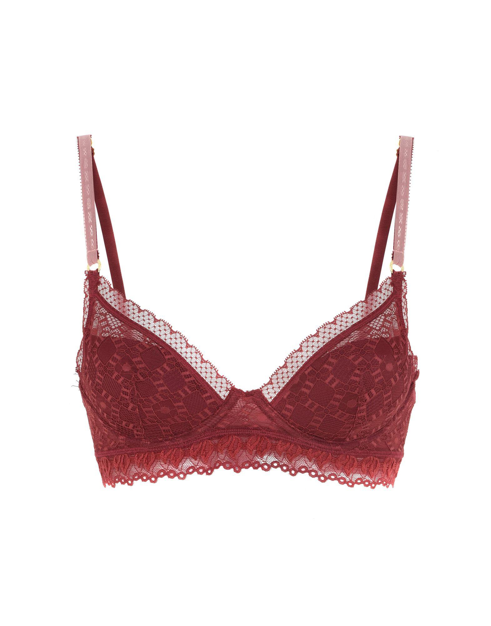Stella McCartney Lace Bra in Maroon (Red) - Lyst