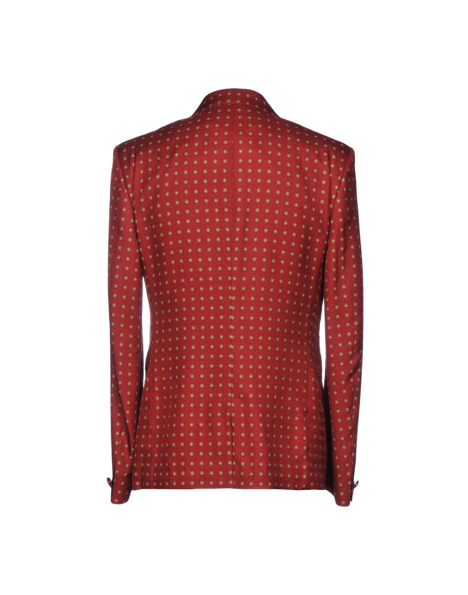 Versace Satin Suit Jacket in Red for Men - Lyst
