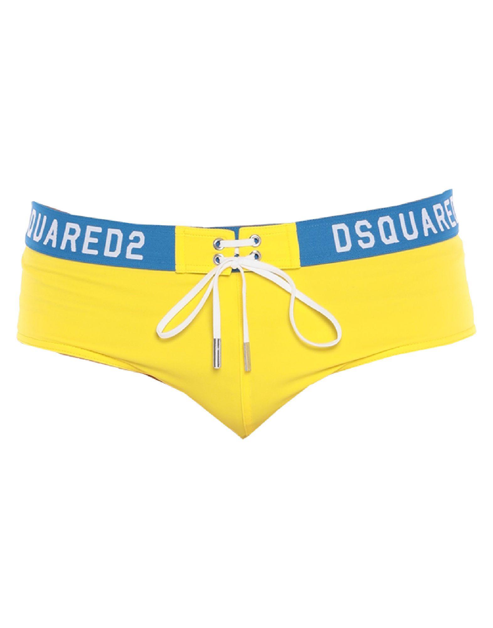 DSquared² Synthetic Swim Brief in Yellow for Men - Lyst