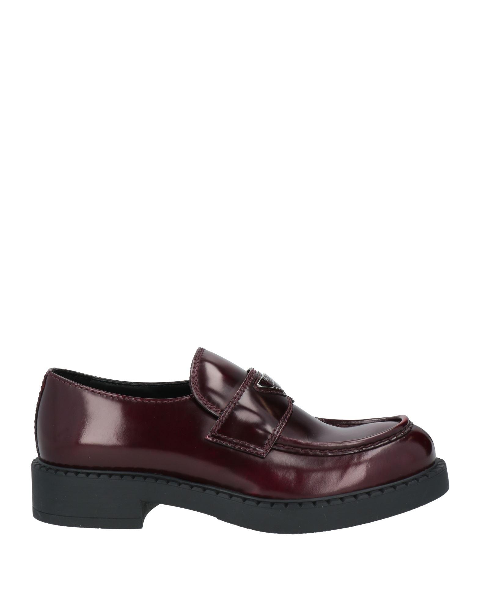 Prada Plum Loafers Leather in Brown for Men | Lyst