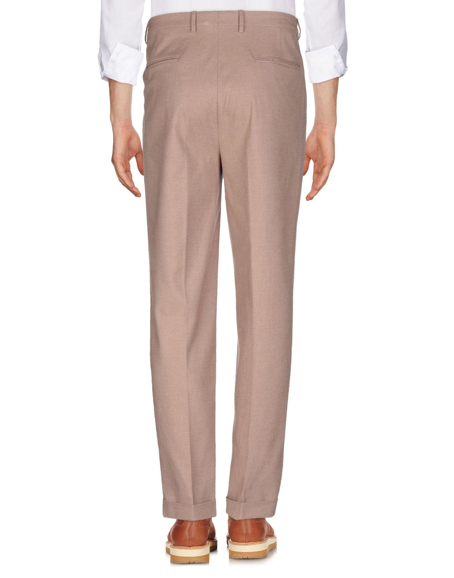 Etro Flannel Casual Pants in Light Brown (Brown) for Men - Lyst