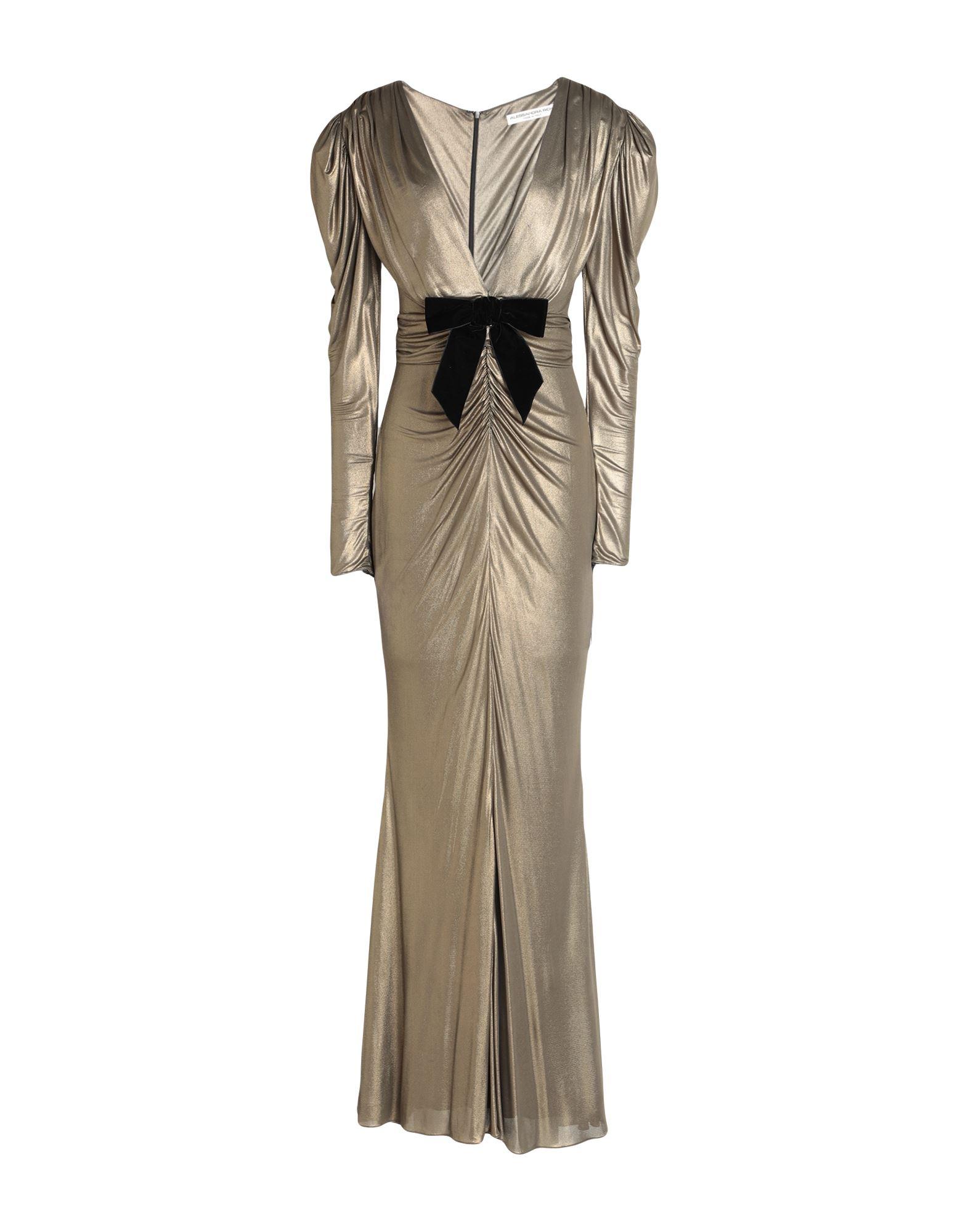 Alessandra Rich Maxi Dress Textile Fibers in Natural | Lyst