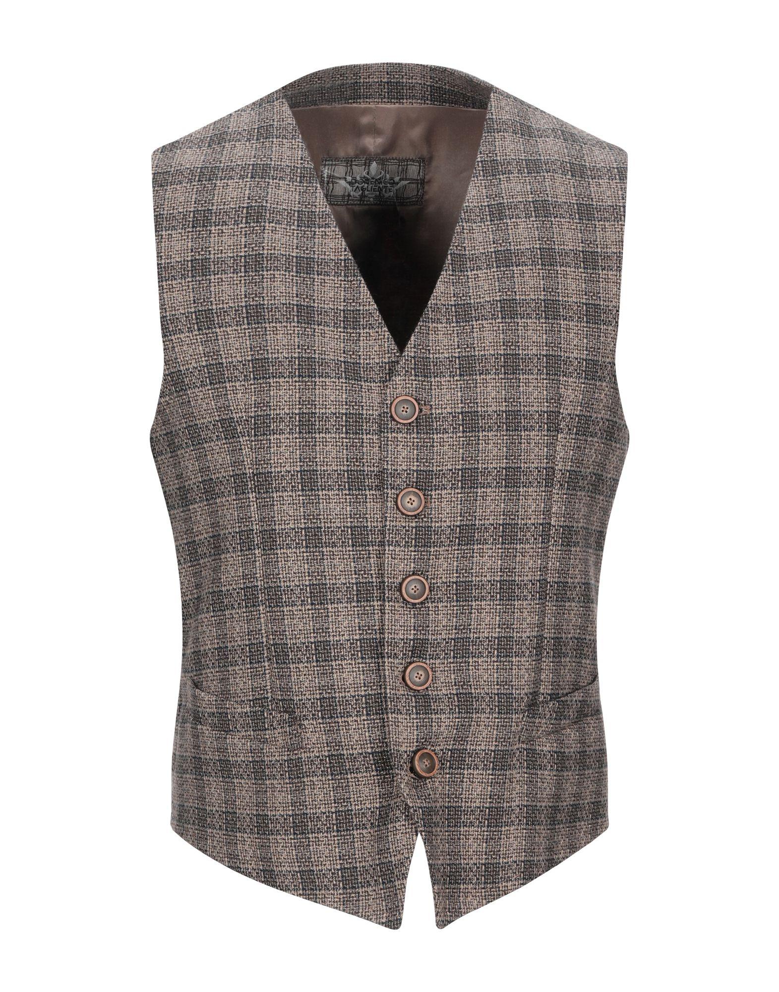 Domenico Tagliente Tweed Waistcoat in Sand (Gray) for Men - Lyst