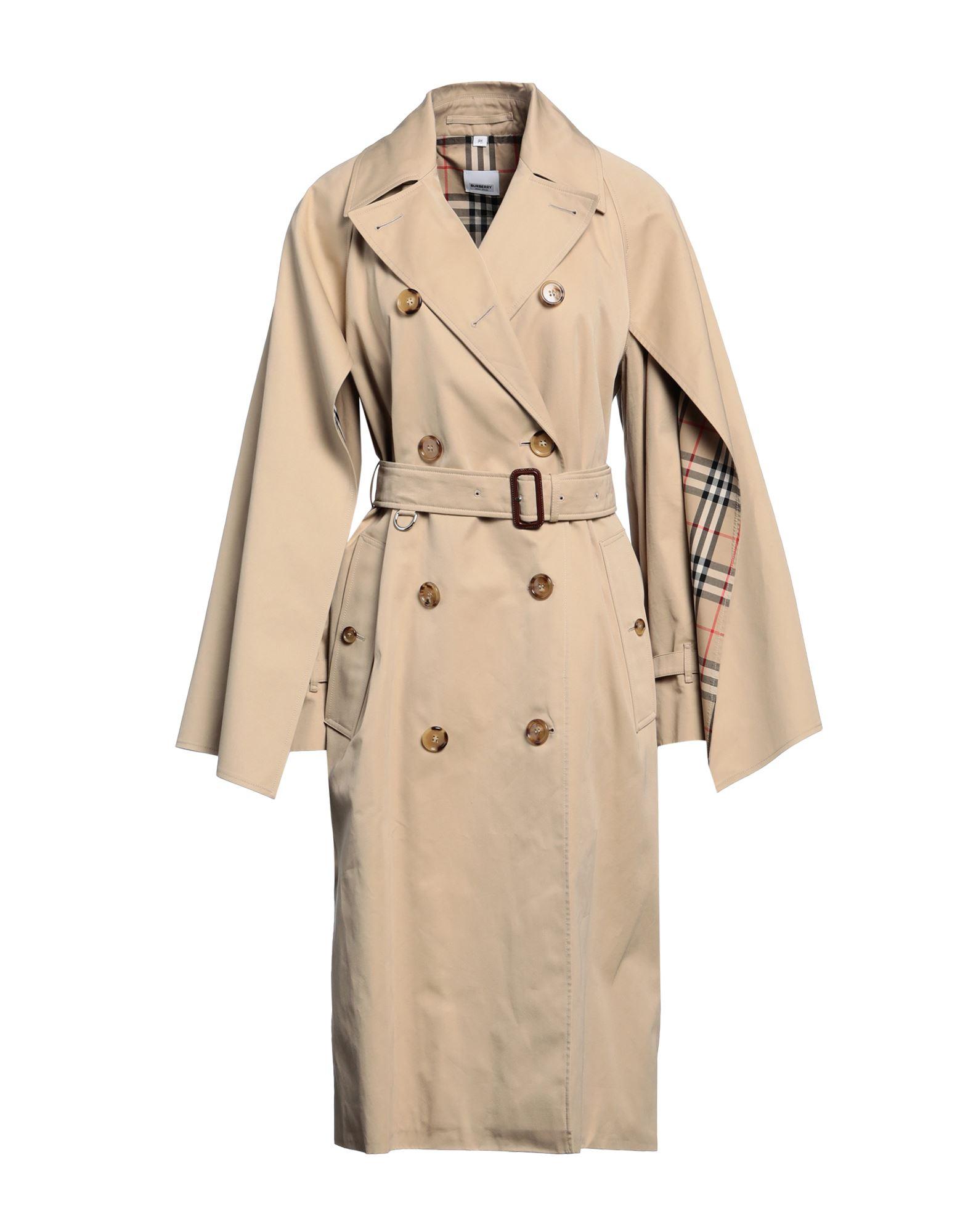 Burberry Overcoat & Trench Coat in Natural | Lyst