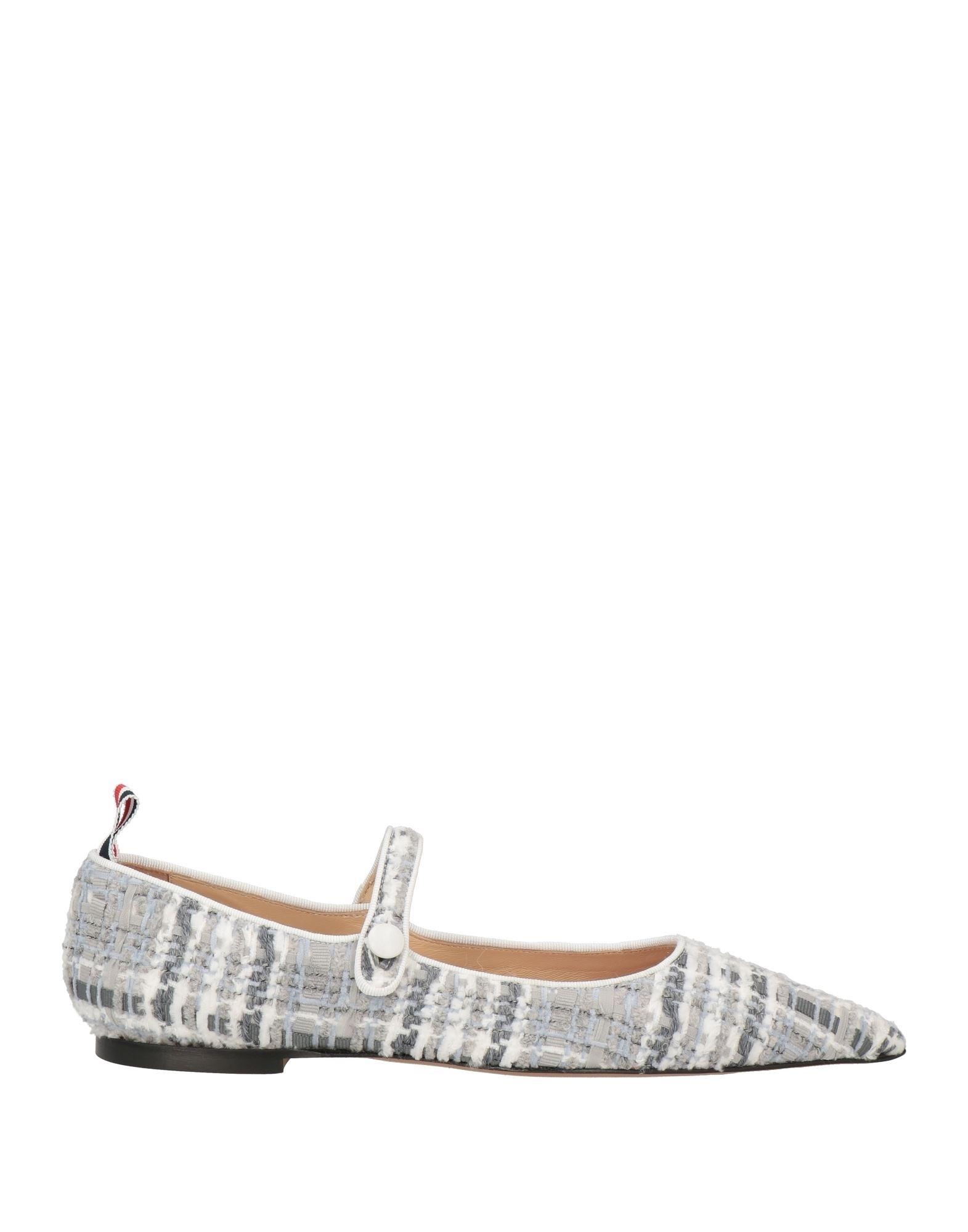 Thom Browne Light Ballet Flats Textile Fibers in White | Lyst