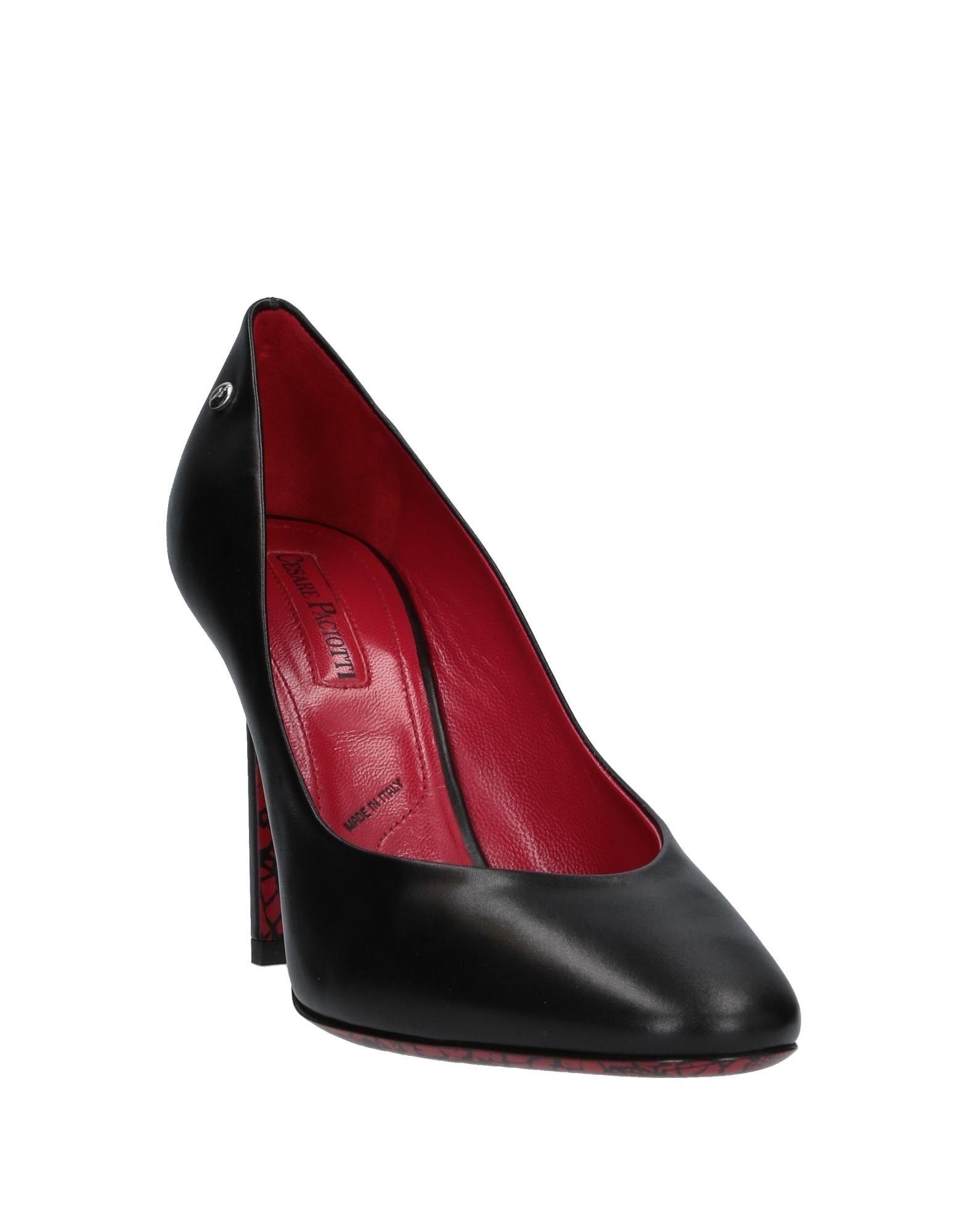 Cesare Paciotti Leather Court in Black - Lyst